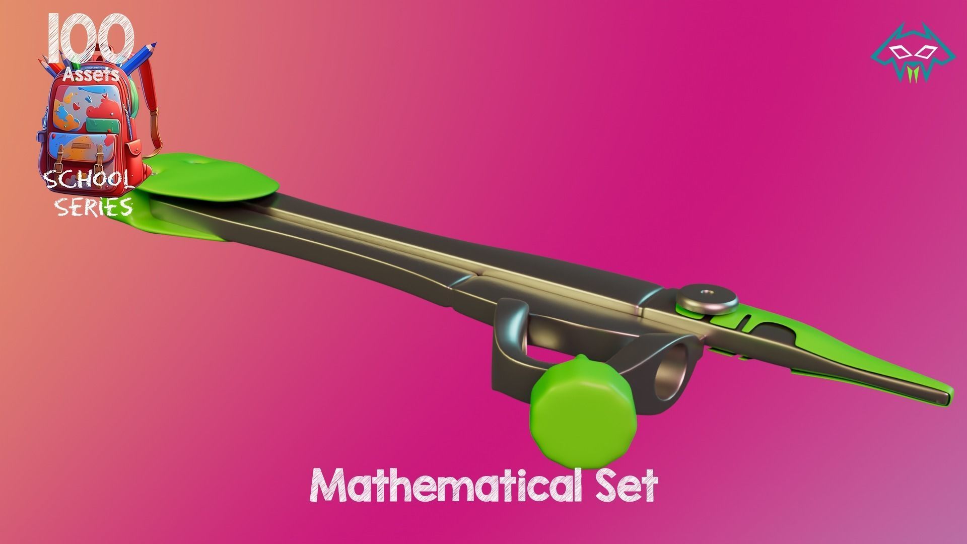 Mathematical Set - 100 Assets - School Series 3D model | CGTrader