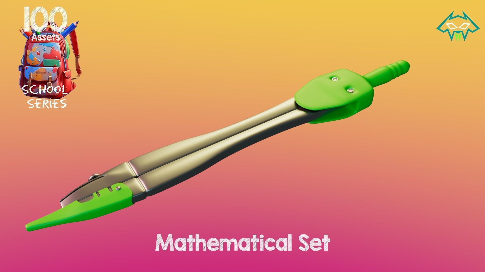 Mathematical Set - 100 Assets - School Series 3D model | CGTrader