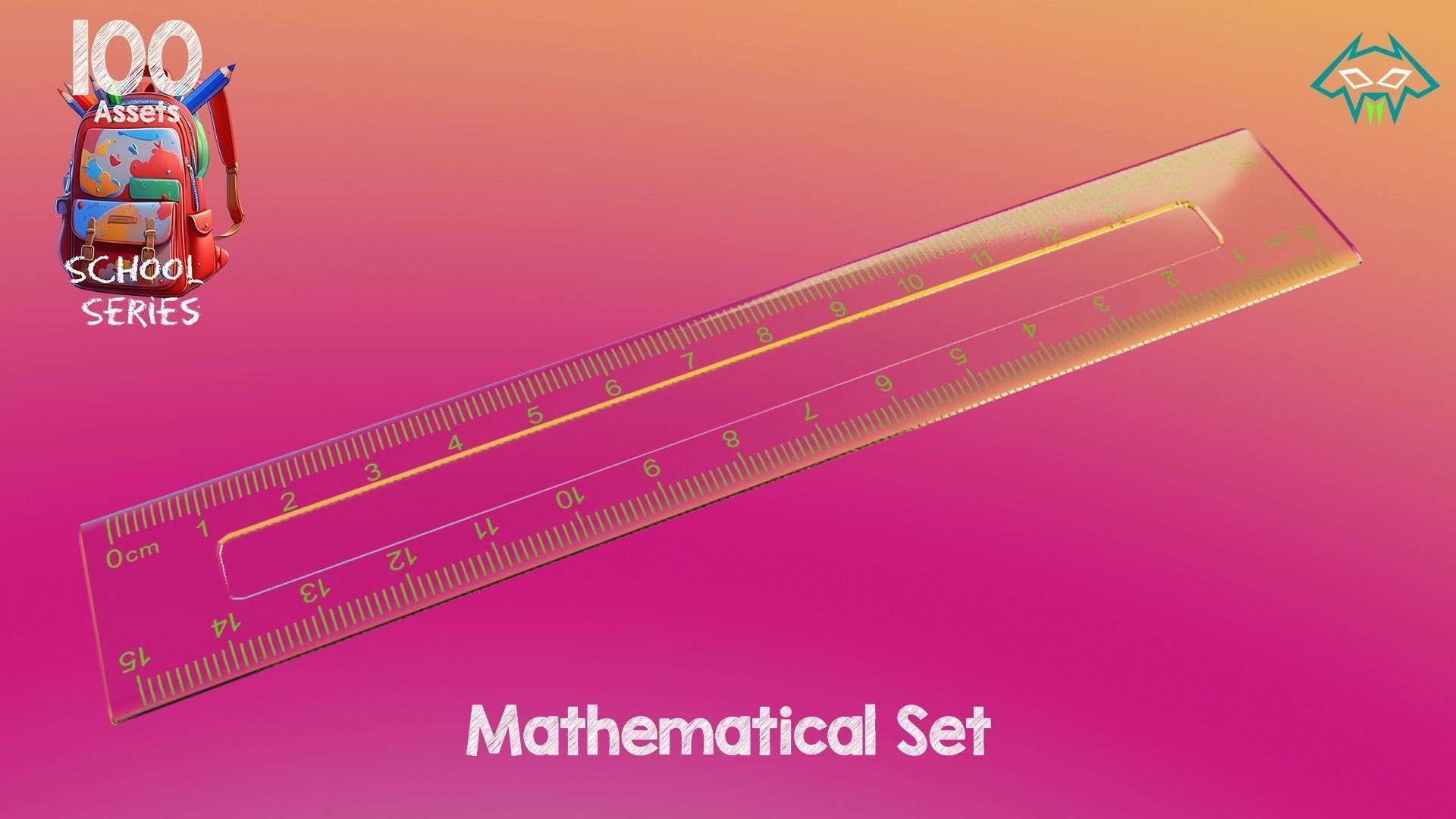 Mathematical Set - 100 Assets - School Series 3D model | CGTrader