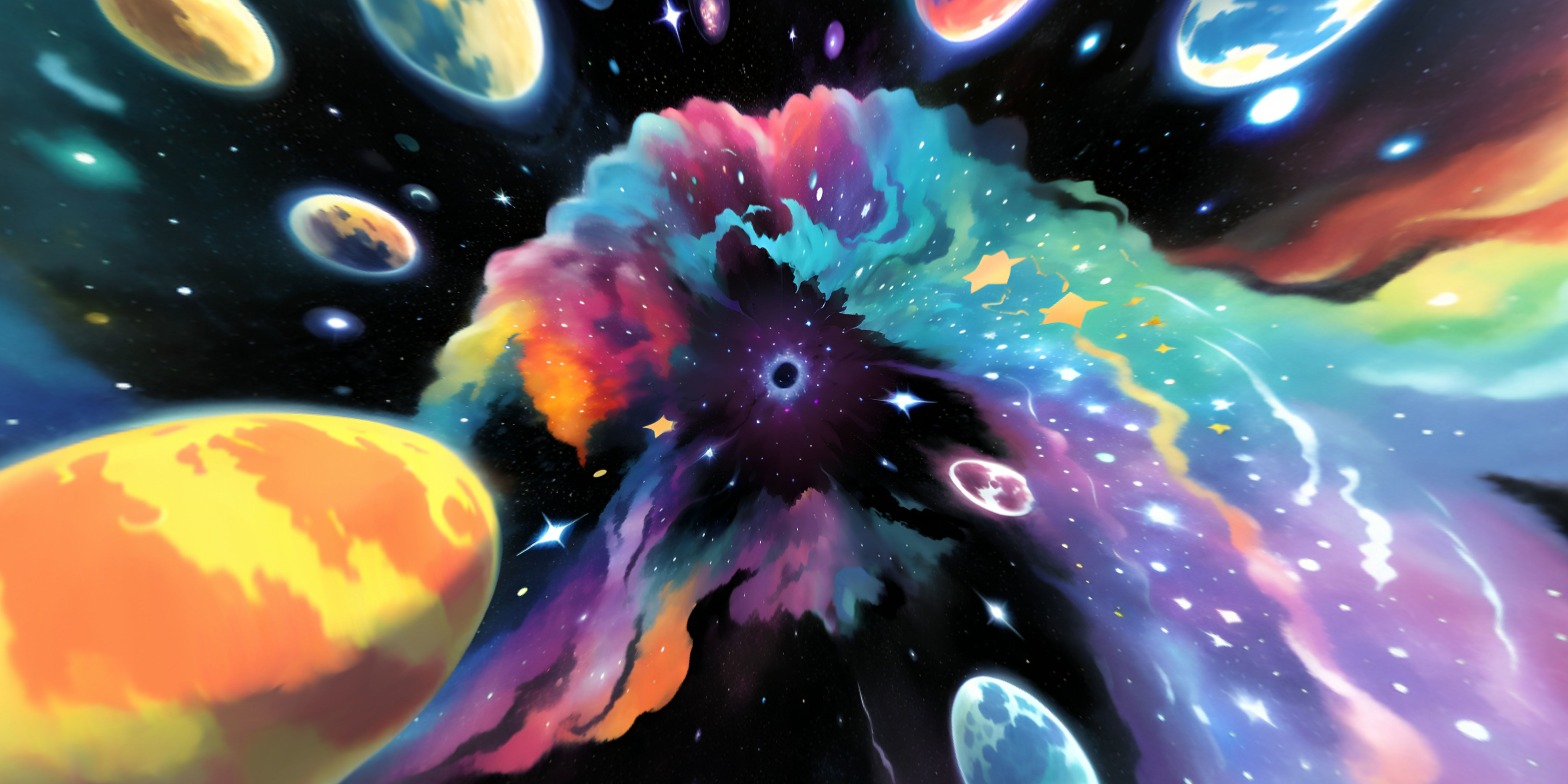 3D model Panoramic Sky SET - Manga Cosmic Night Land - 3D mesh and ...