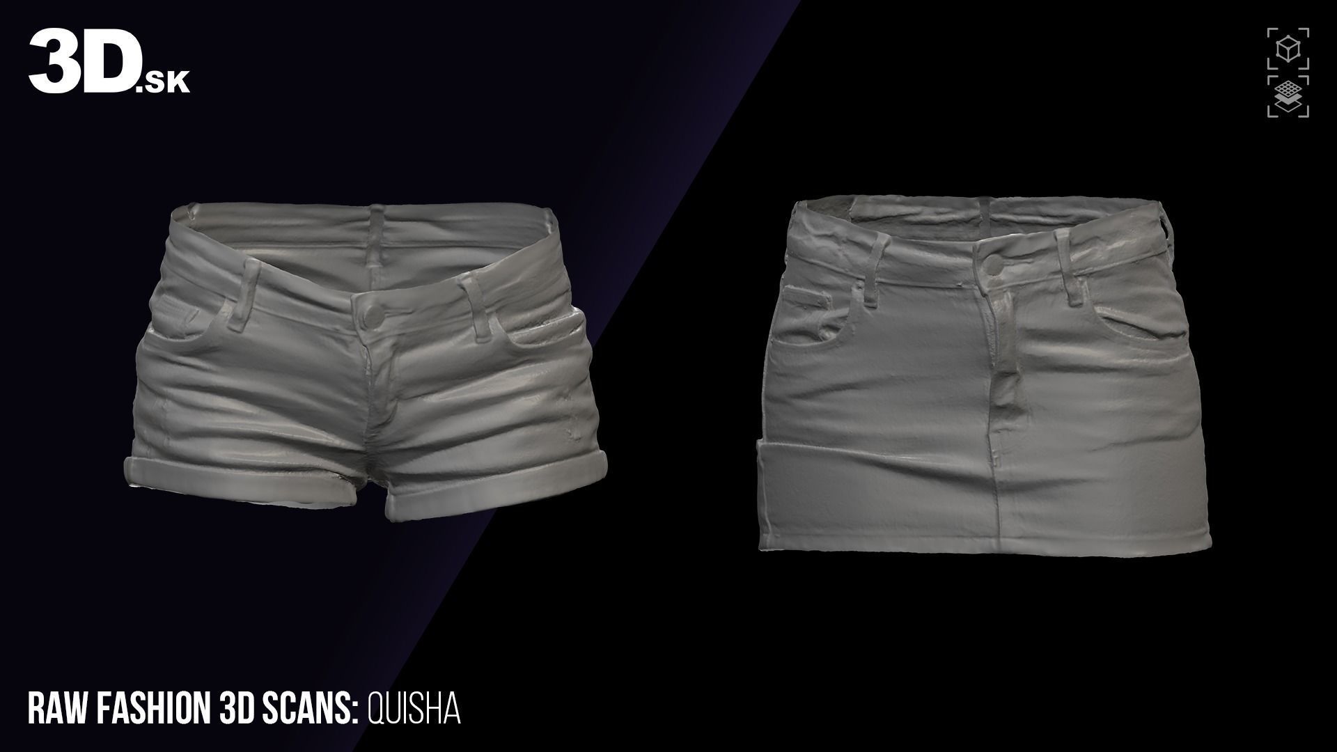 Raw Fashion Clothes 3D Scans Set Quisha 3D model | CGTrader