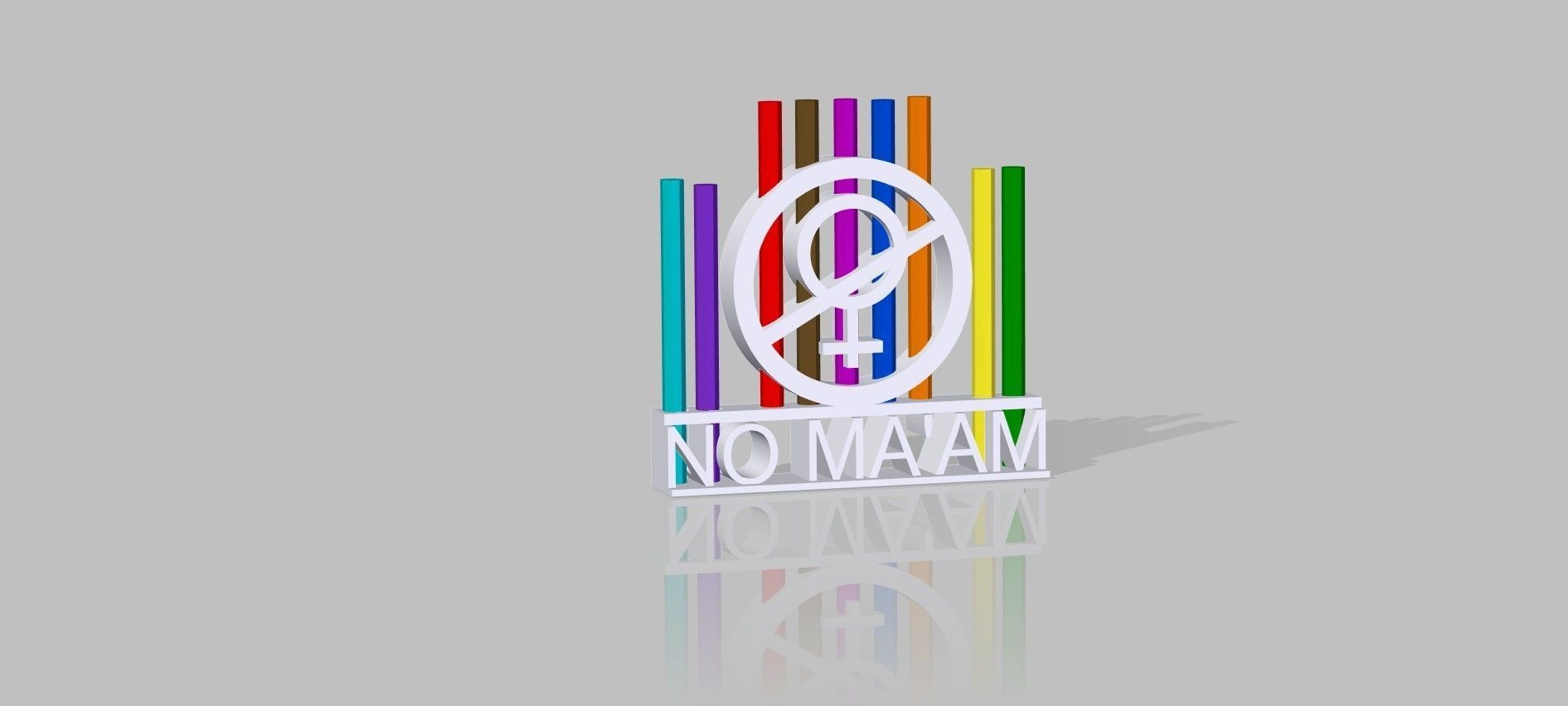 NO MA AM logo penholder Married with Children 3D model 3D printable ...