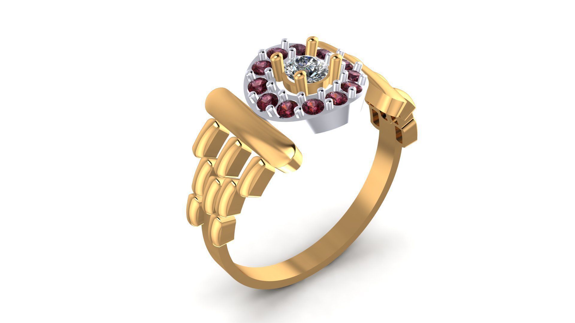 Diamond Ring in Rado-Style 3D model 3D model 3D printable | CGTrader