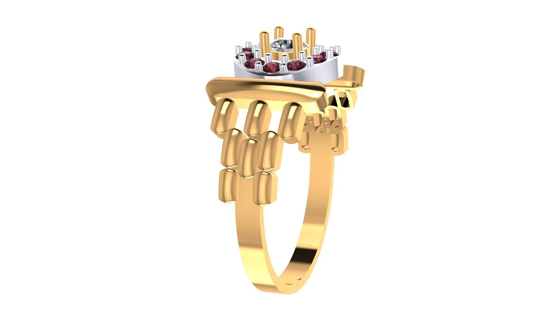 Diamond Ring in Rado-Style 3D model 3D model 3D printable | CGTrader