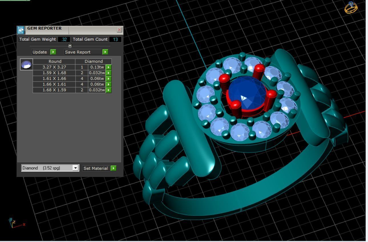 Diamond Ring in Rado-Style 3D model 3D model 3D printable | CGTrader