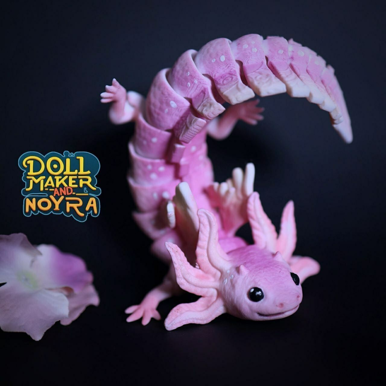 PRINT ON PLACE ARTICULATED ANGEL AXOLOTL 3D model 3D printable | CGTrader