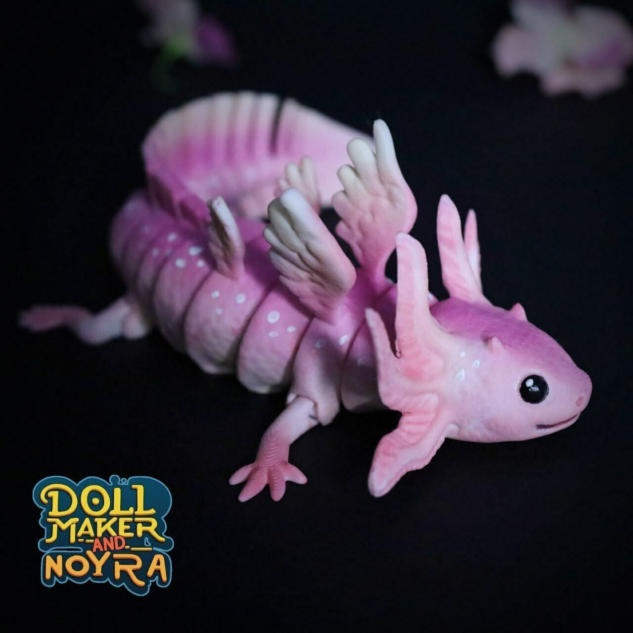 PRINT ON PLACE ARTICULATED ANGEL AXOLOTL 3D model 3D printable | CGTrader