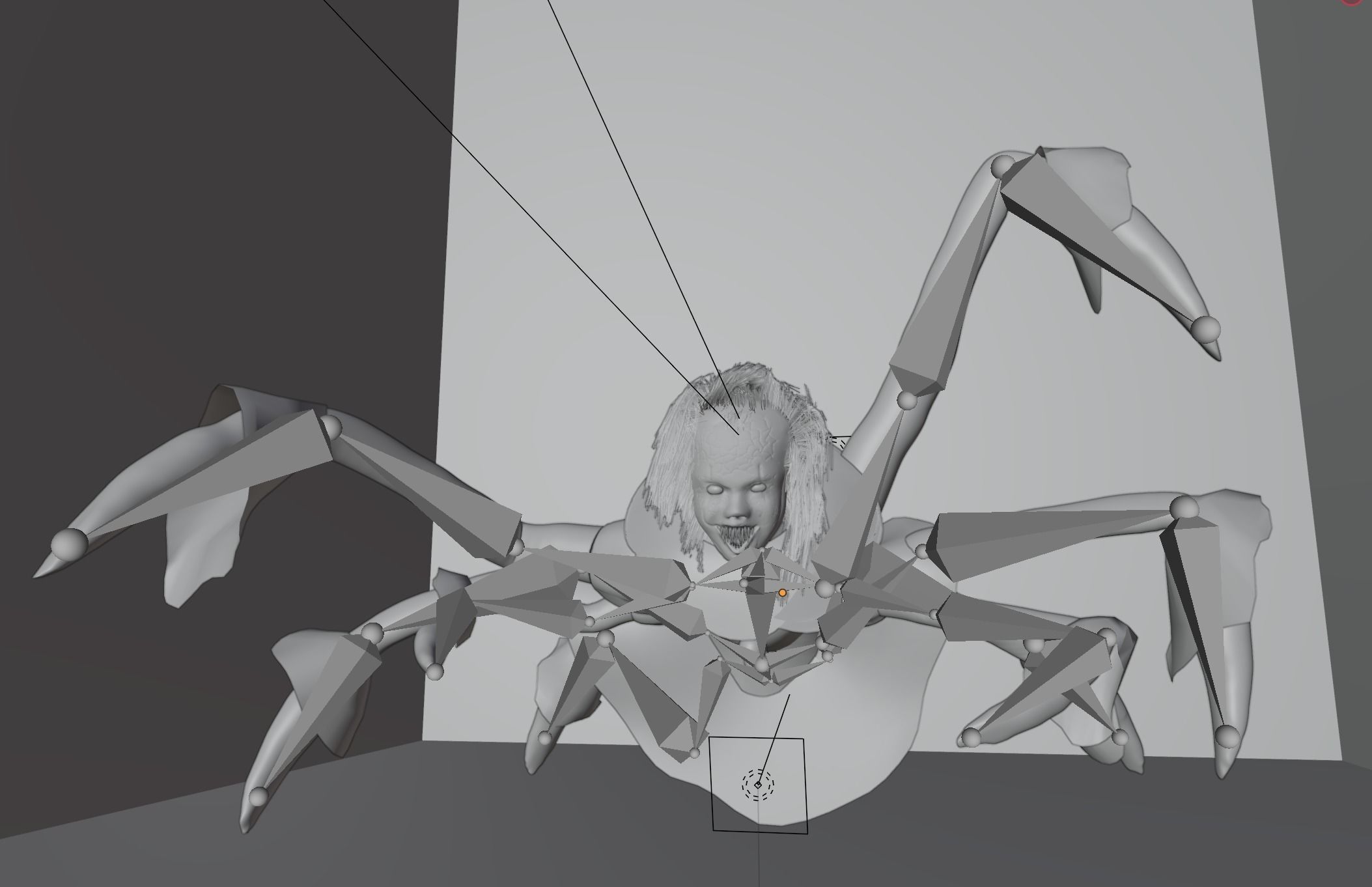 Pennywise Clown monster free 3D model rigged | CGTrader