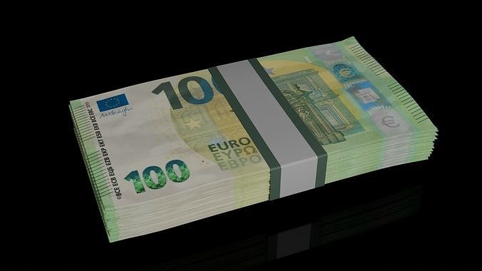 Money Stack 100 Euro-Bills 3D model | CGTrader