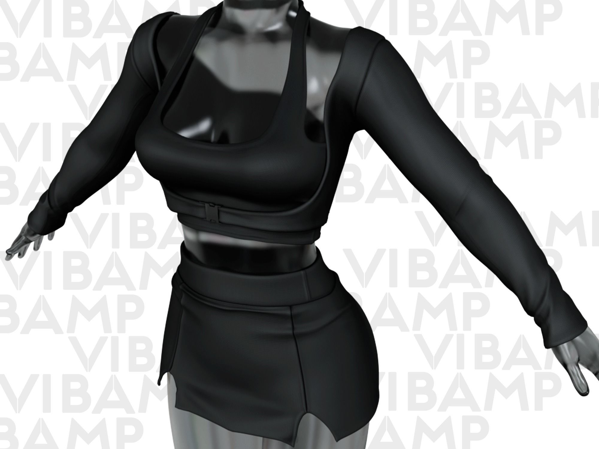 3D model Mesh Model 01 - Female Outfit VR / AR / low-poly | CGTrader