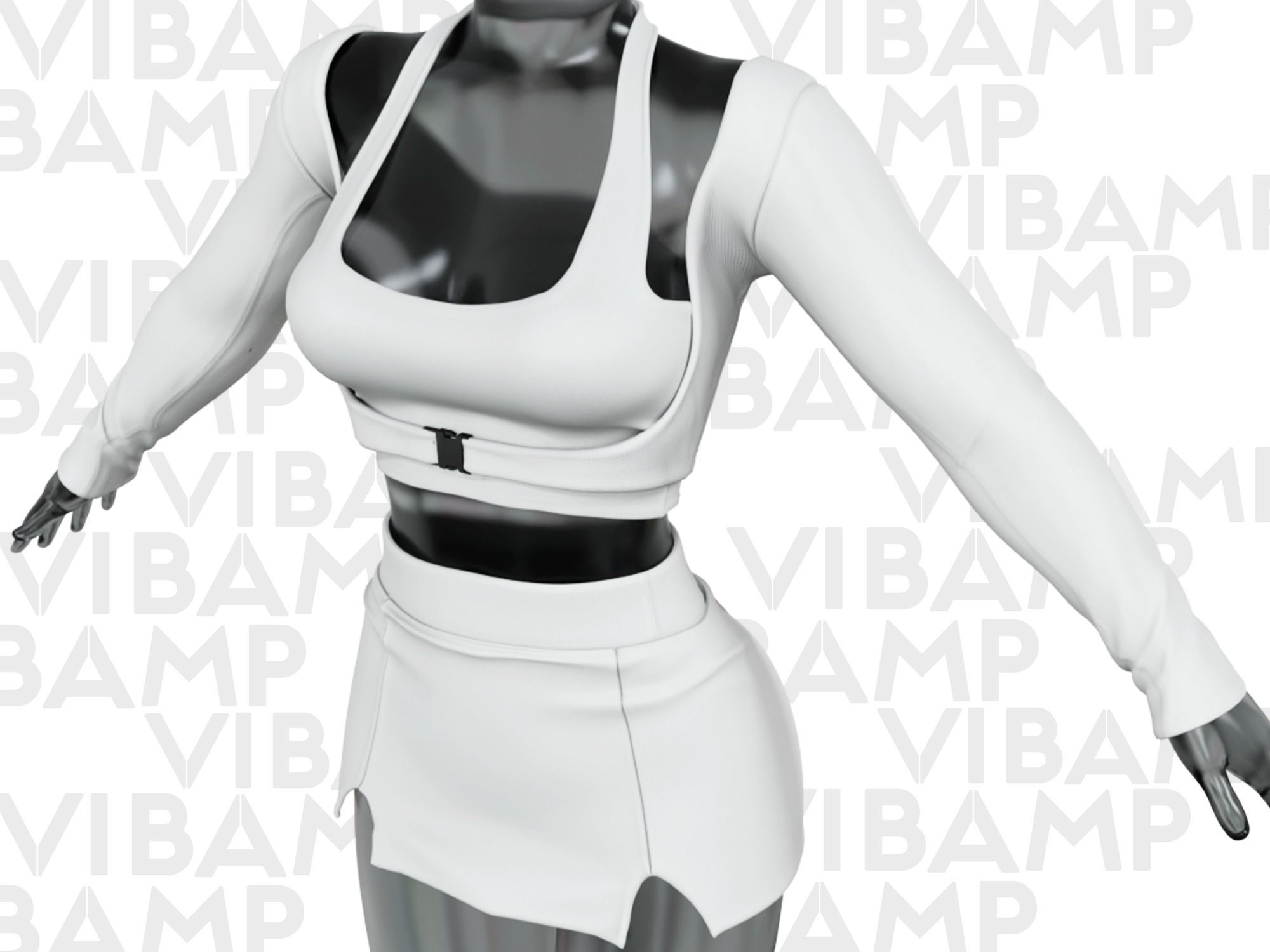 3D model Mesh Model 01 - Female Outfit VR / AR / low-poly | CGTrader