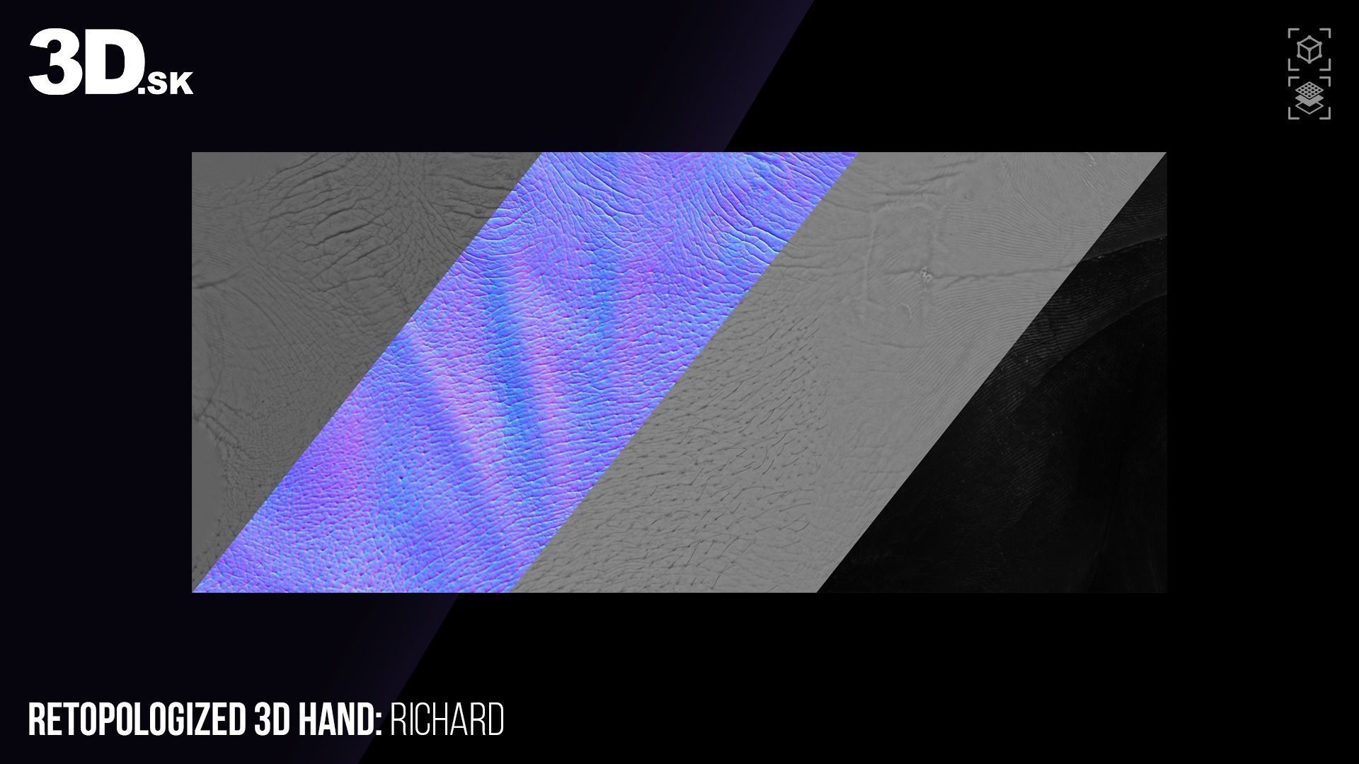 Retopologized 3D Hand Richard 3D model | CGTrader