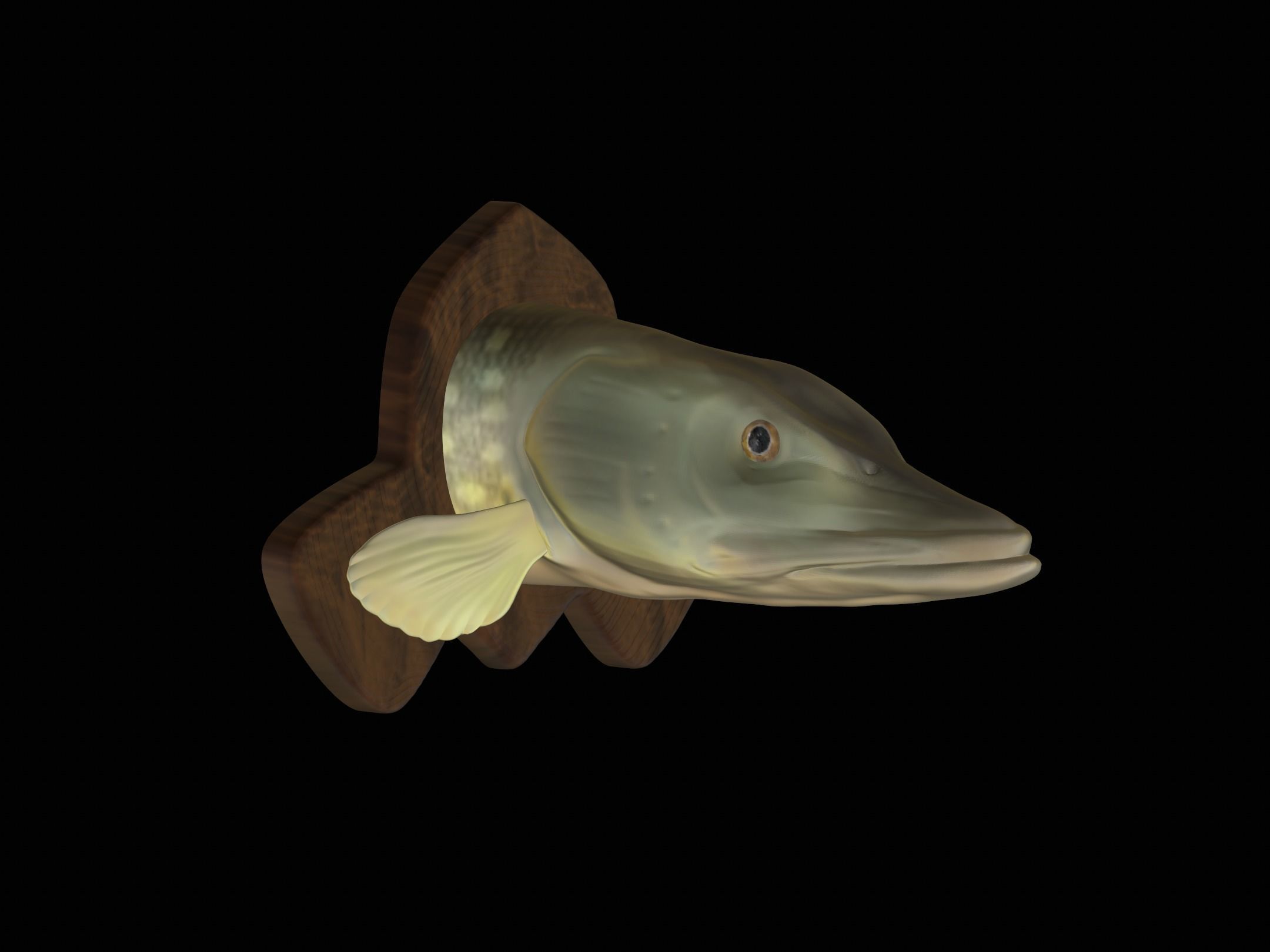 PIKE DETAILED TEXTURE TROPHY TAXIDERMY FOR 3D PRINTING 3D model 3D ...