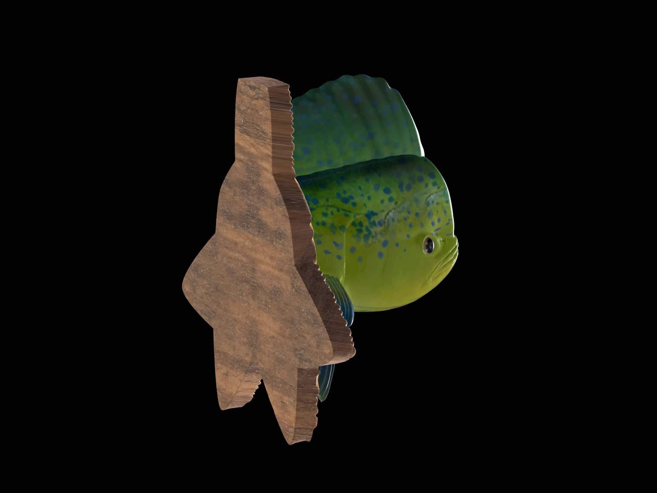 MAHI MAHI DETAILED TEXTURE TROPHY TAXIDERMY FOR 3D PRINTING 3D model 3D ...