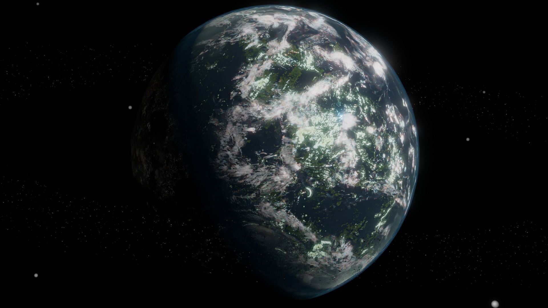 3D model Photorealistic 3D Planet Model Featuring Rings and Night ...