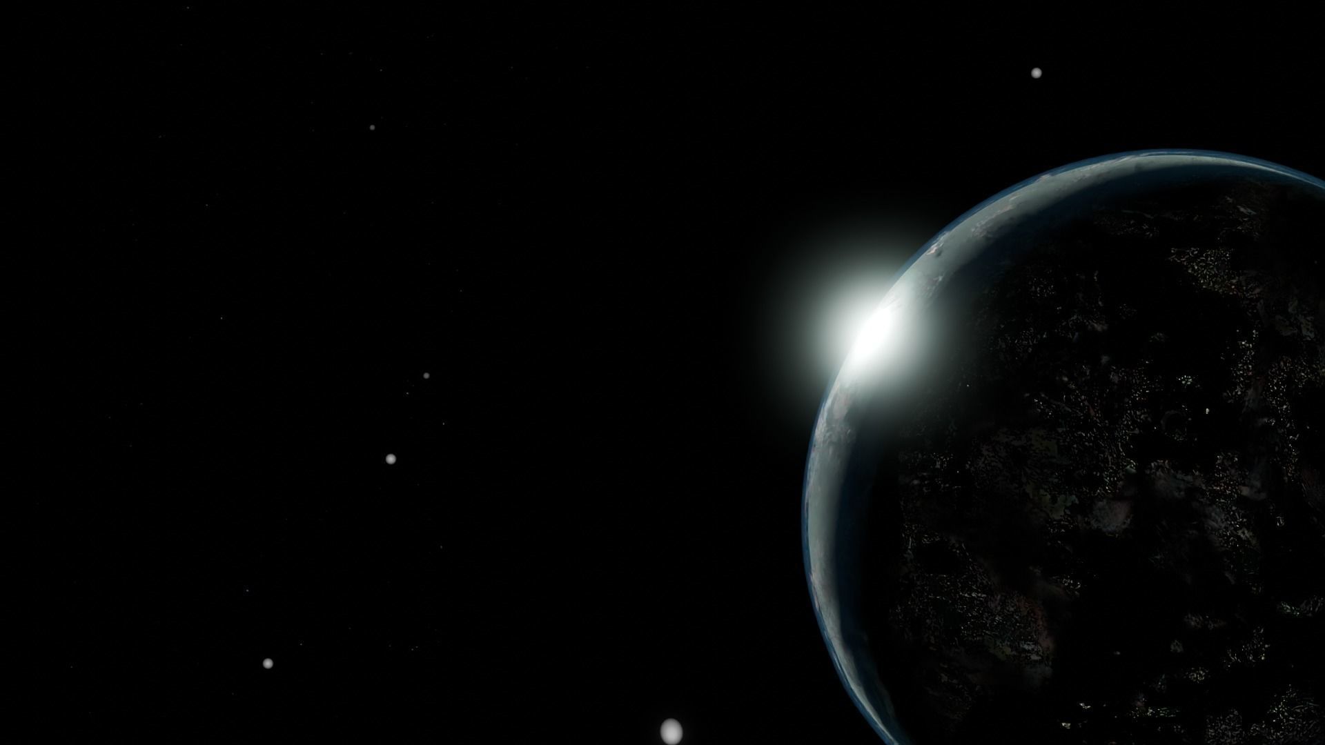 3D model Photorealistic 3D Planet Model Featuring Rings and Night ...