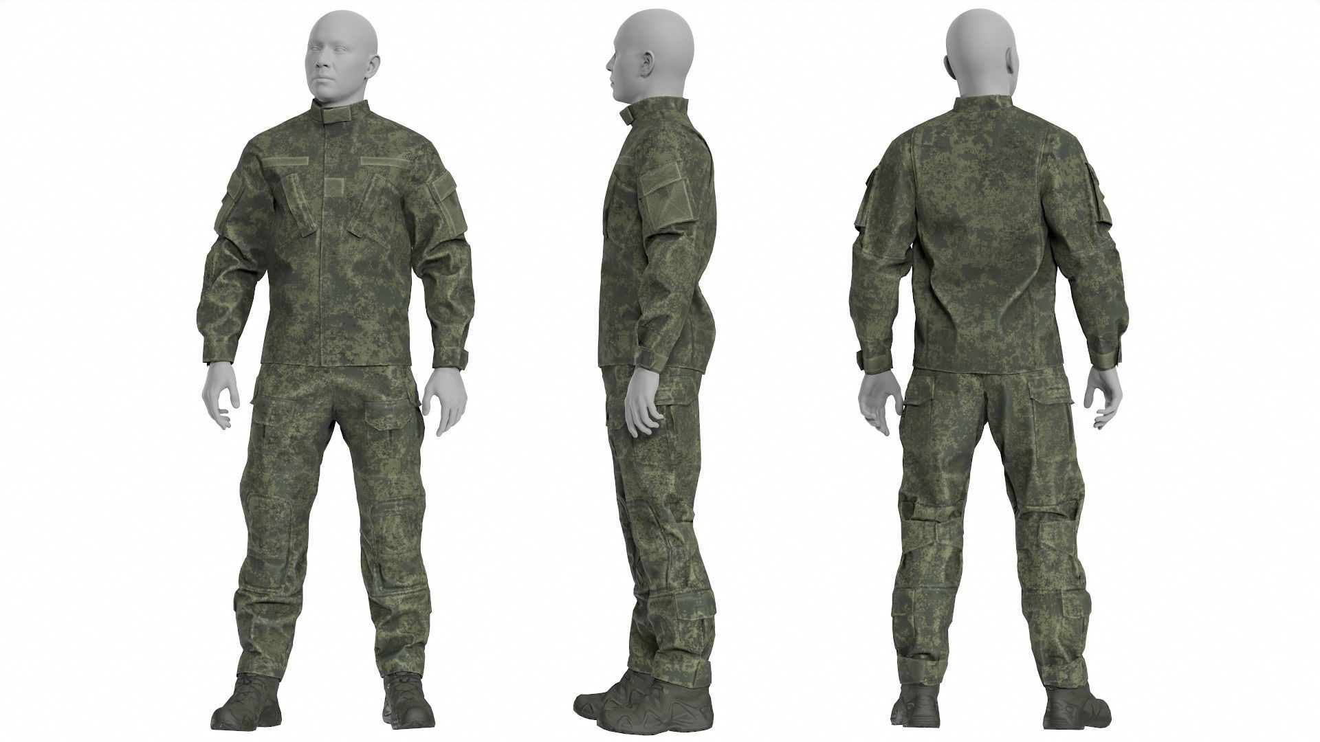 3D model Tactical Combat Uniform in 8 Camo VR / AR / low-poly | CGTrader