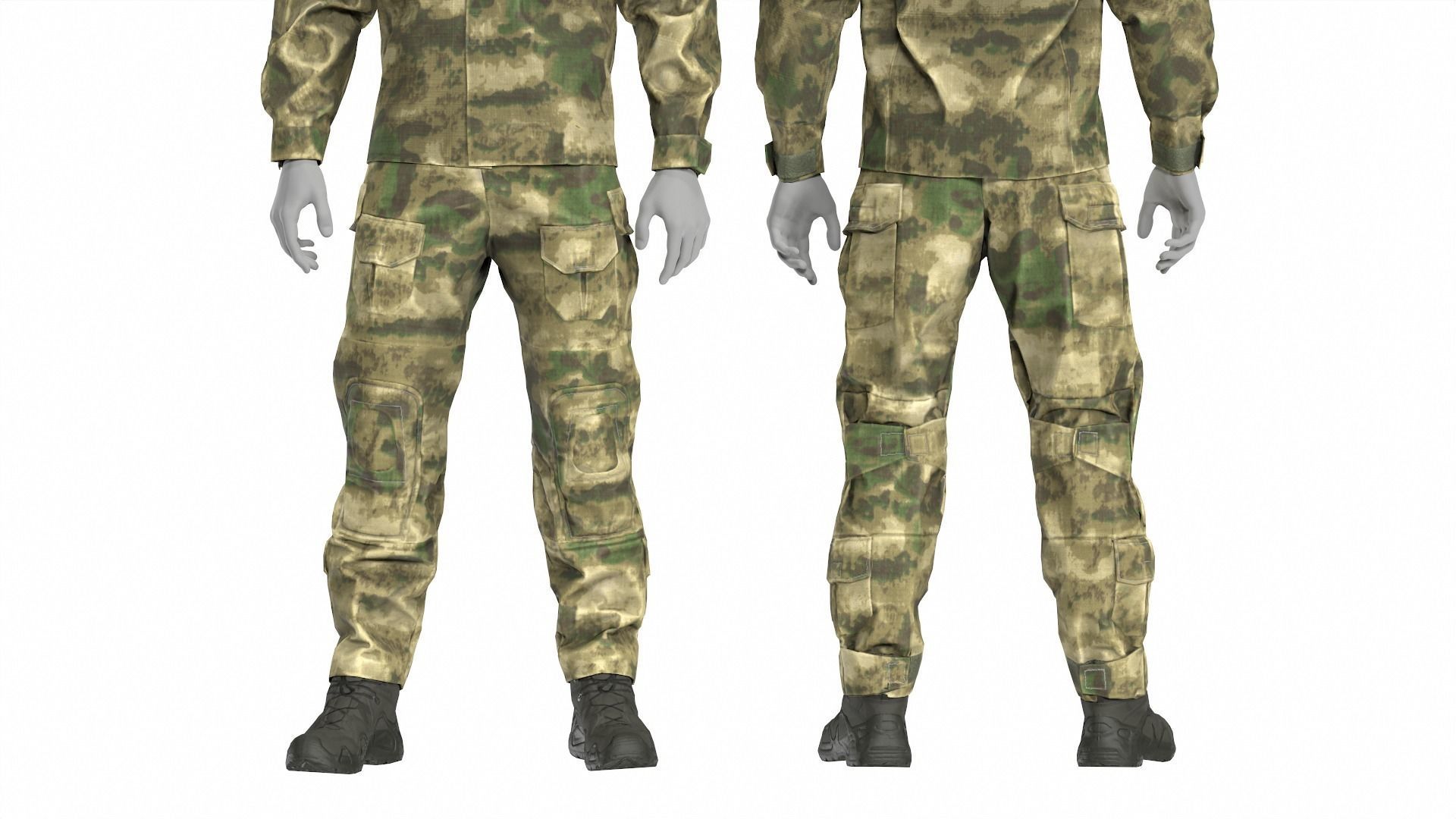 3D model Tactical Combat Uniform in 8 Camo VR / AR / low-poly | CGTrader