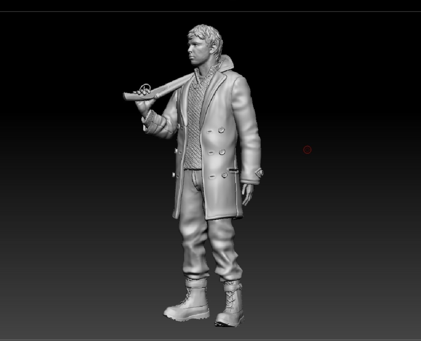 Russian actor Sergei Bodrov film Brother Man with a shotgun 3D model 3D ...
