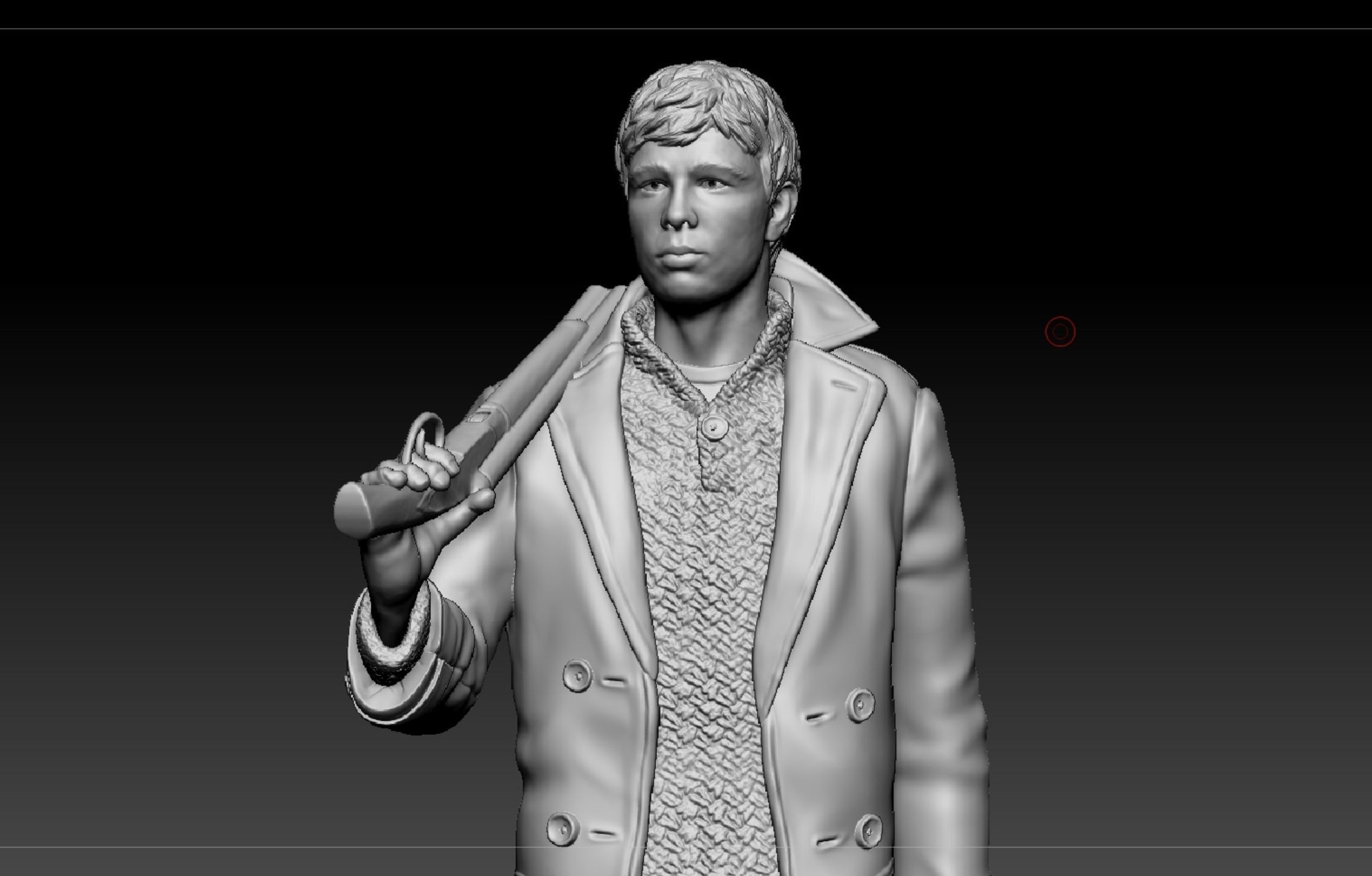 Russian actor Sergei Bodrov film Brother Man with a shotgun 3D model 3D ...