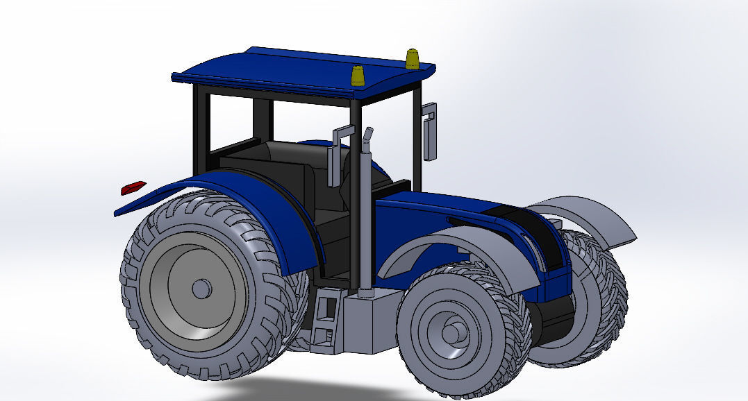 Newholland tractor 3D model 3D printable | CGTrader