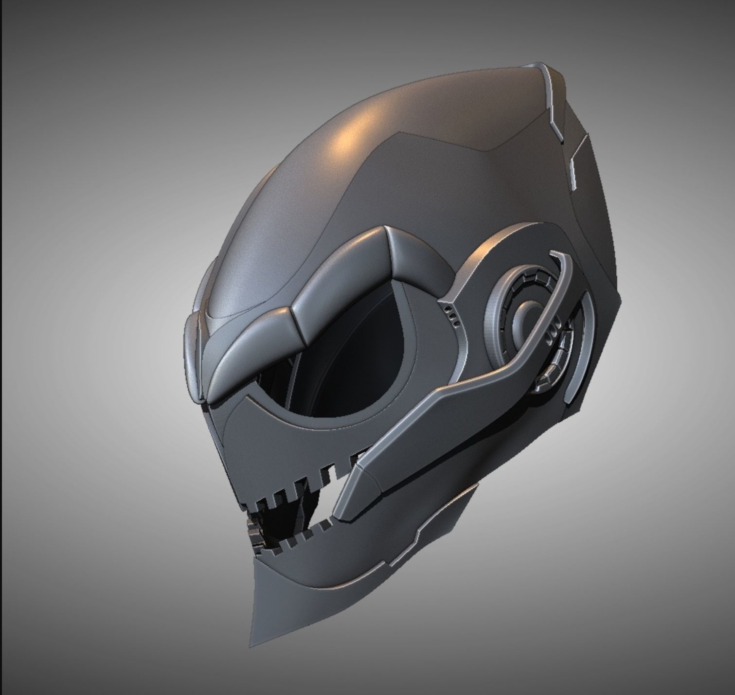 Futuristic helmet Helmet warrior DJ helmet 3D model 3D printable | CGTrader