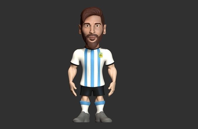Messi miniature 3 star AFA 3D model 3D printable | CGTrader