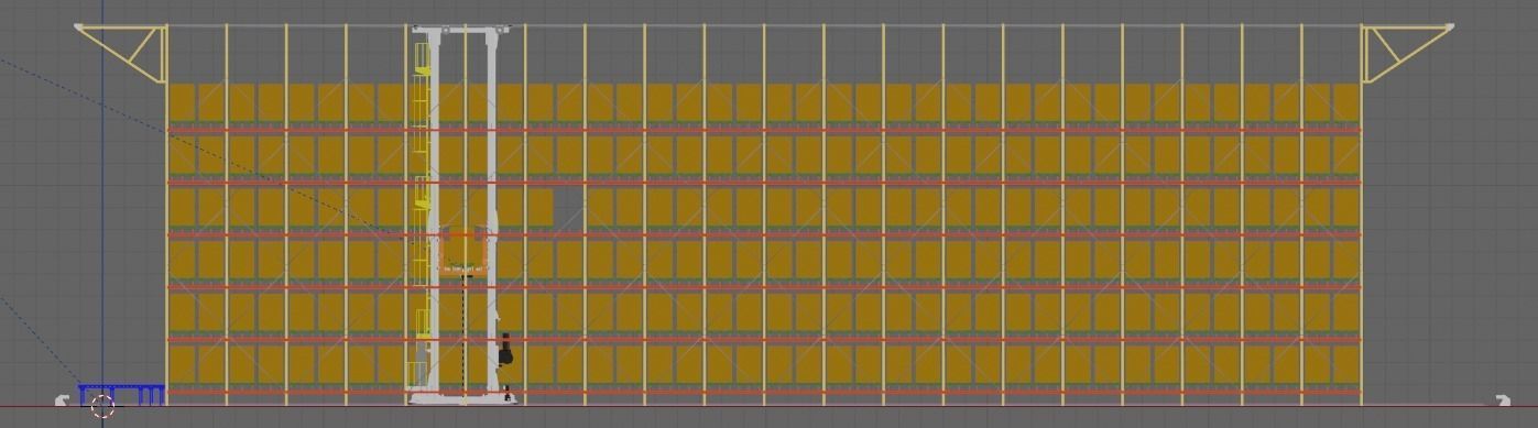 ASRS Single Deep and Rack System 3D designed model 3D model | CGTrader