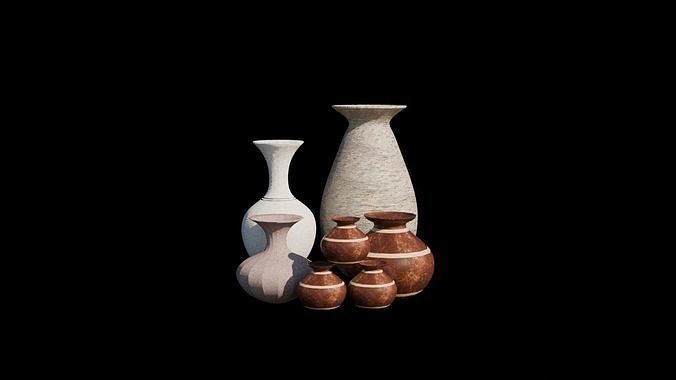 3D model african traditional pots VR / AR / low-poly | CGTrader