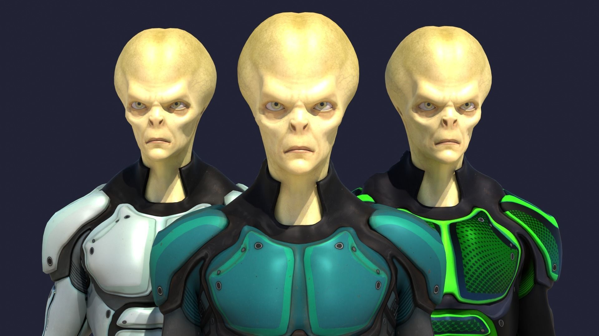 3D model Alien Soldiers 3D Model VR / AR / low-poly | CGTrader