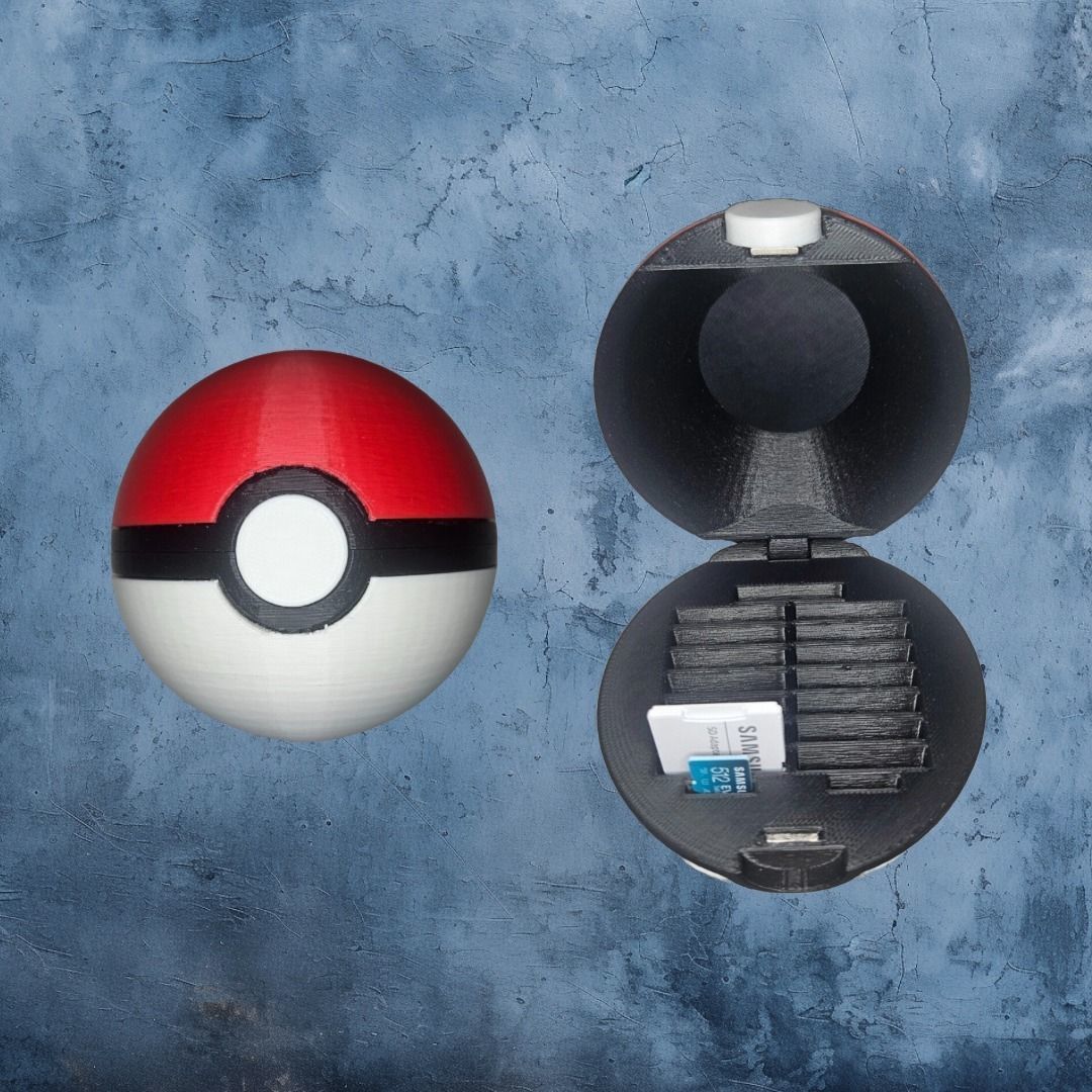 Pokeball Nintendo Switch Game Holder 3D model 3D printable | CGTrader