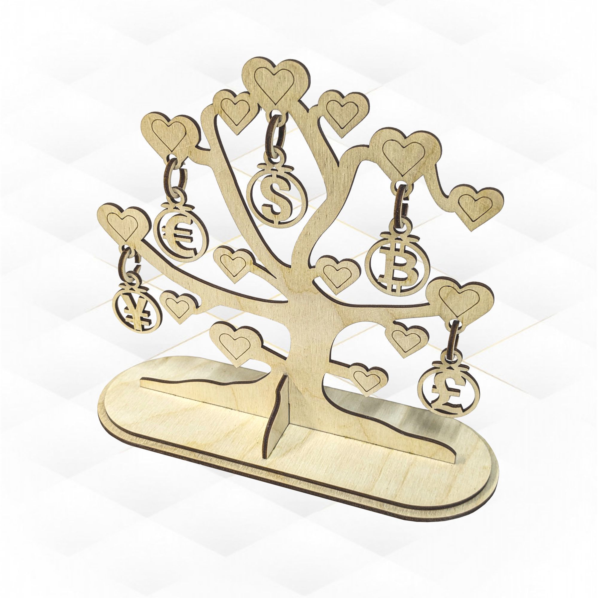 Money tree table decor ready design for laser cutting 3D model 3D ...