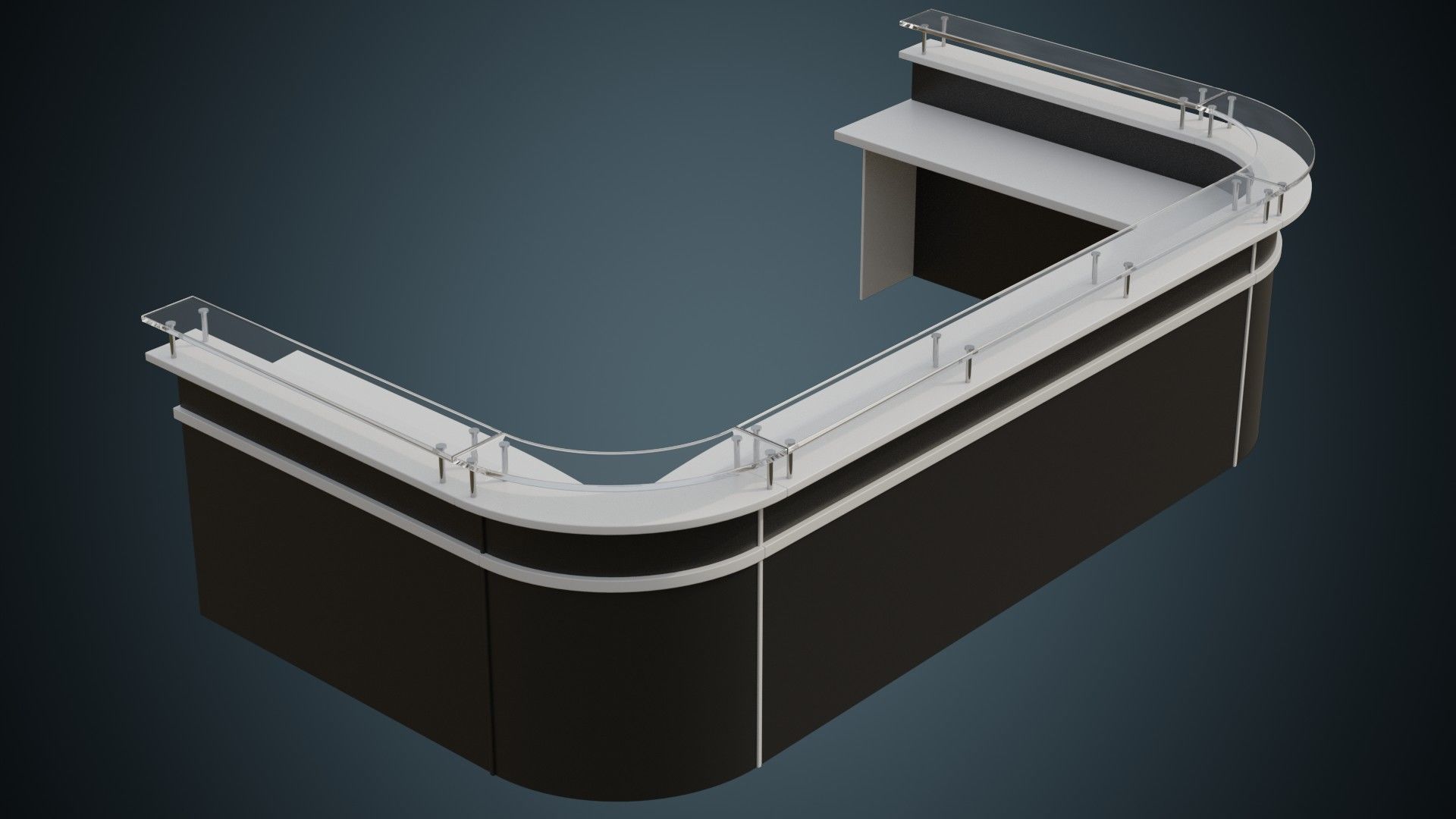 3D model Reception Desk 2 Basic VR / AR / low-poly | CGTrader