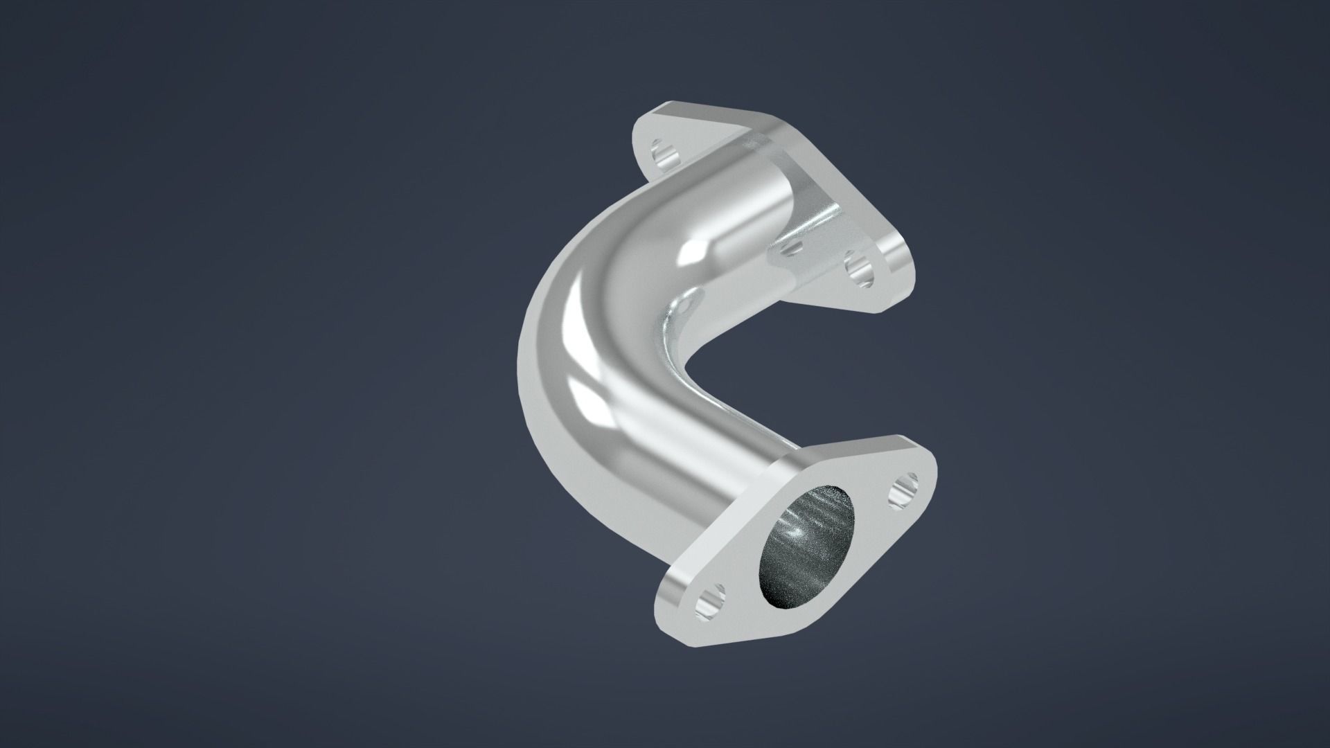 Flanged 90 Degree Elbow free 3D model | CGTrader
