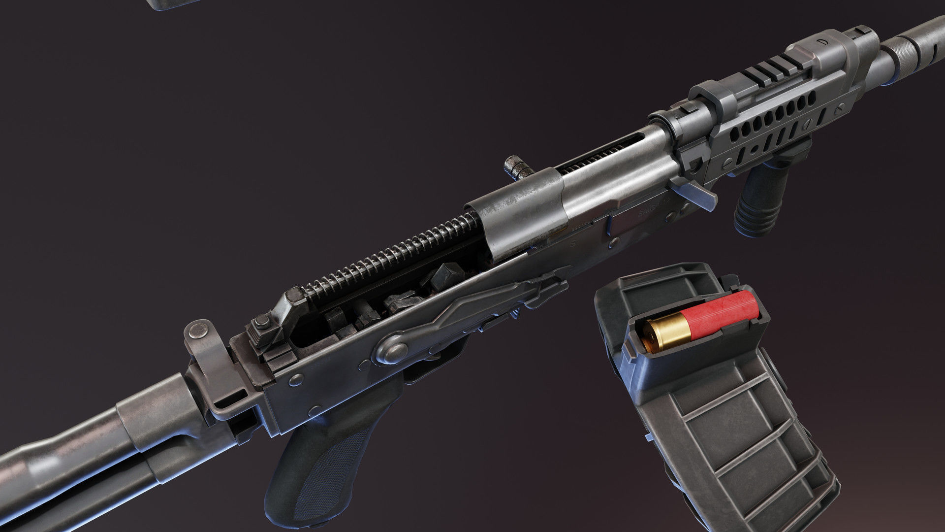 3D model Saiga 12 Custom VR / AR / low-poly | CGTrader