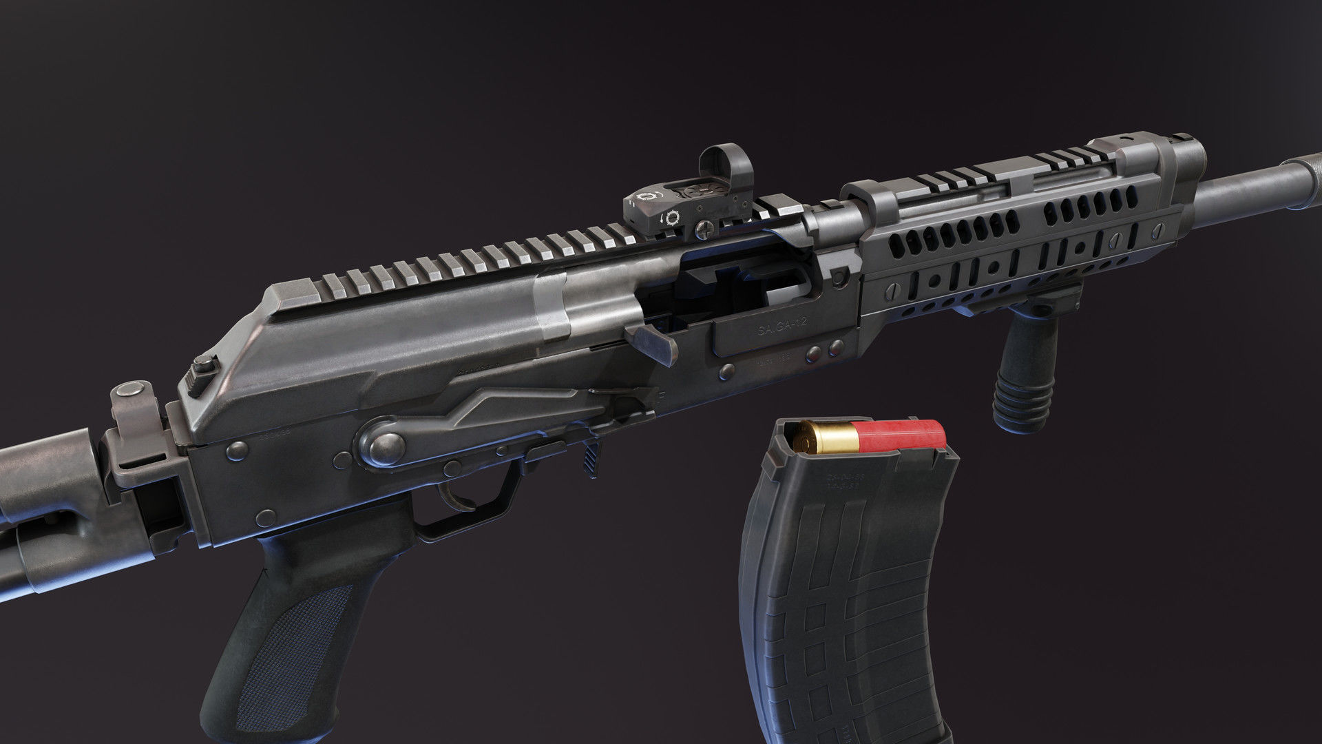 3D model Saiga 12 Custom VR / AR / low-poly | CGTrader