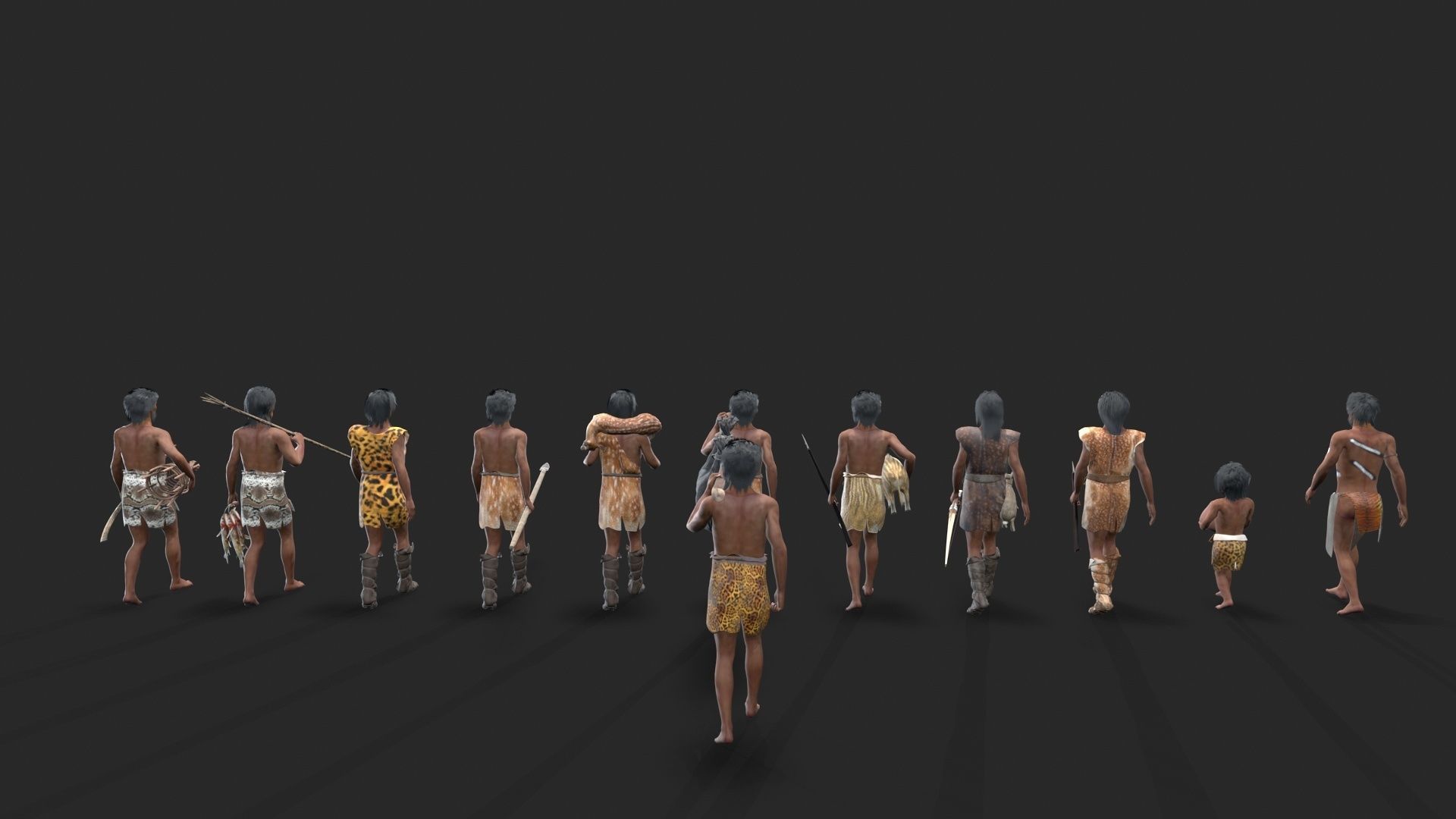 3D model hominid VR / AR / low-poly rigged animated | CGTrader
