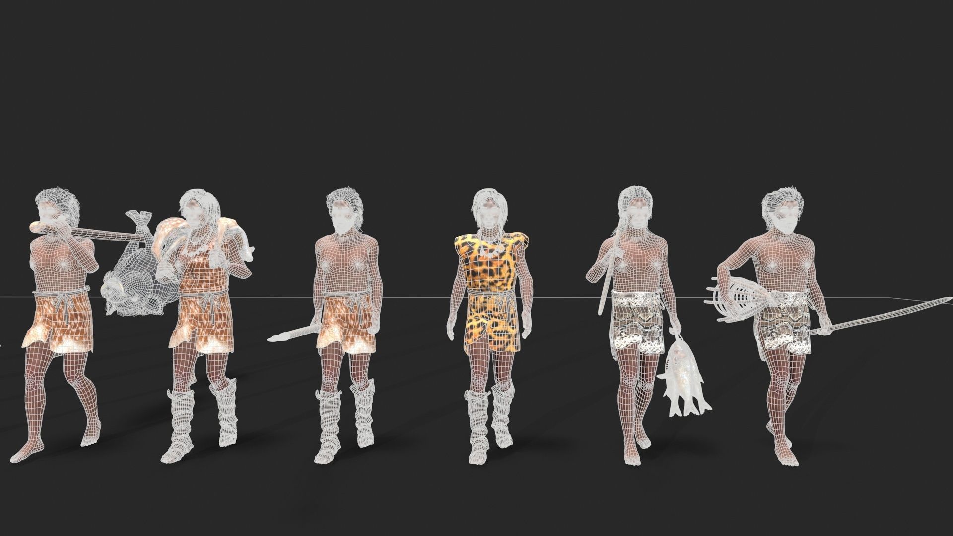 3D model hominid VR / AR / low-poly rigged animated | CGTrader