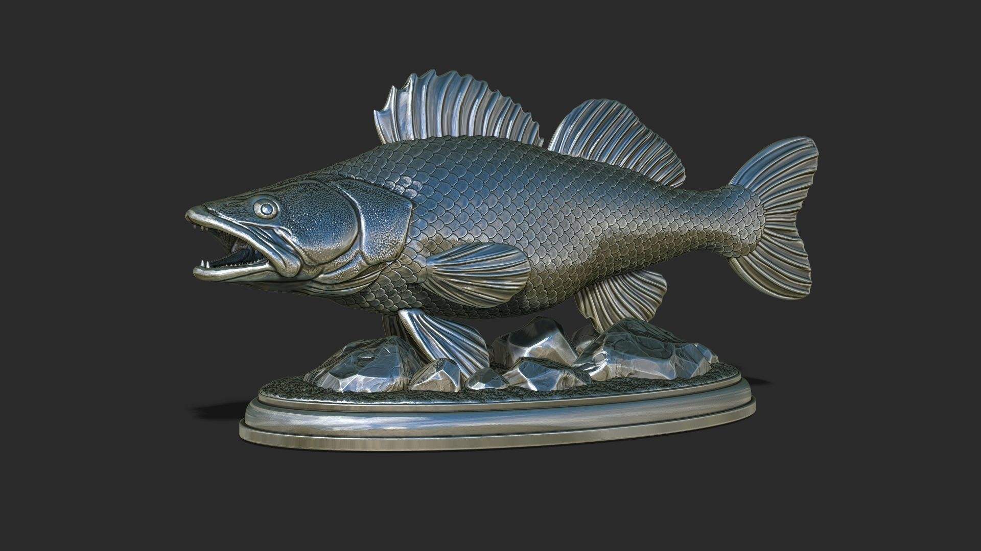 Zander on the base 3D model 3D printable | CGTrader
