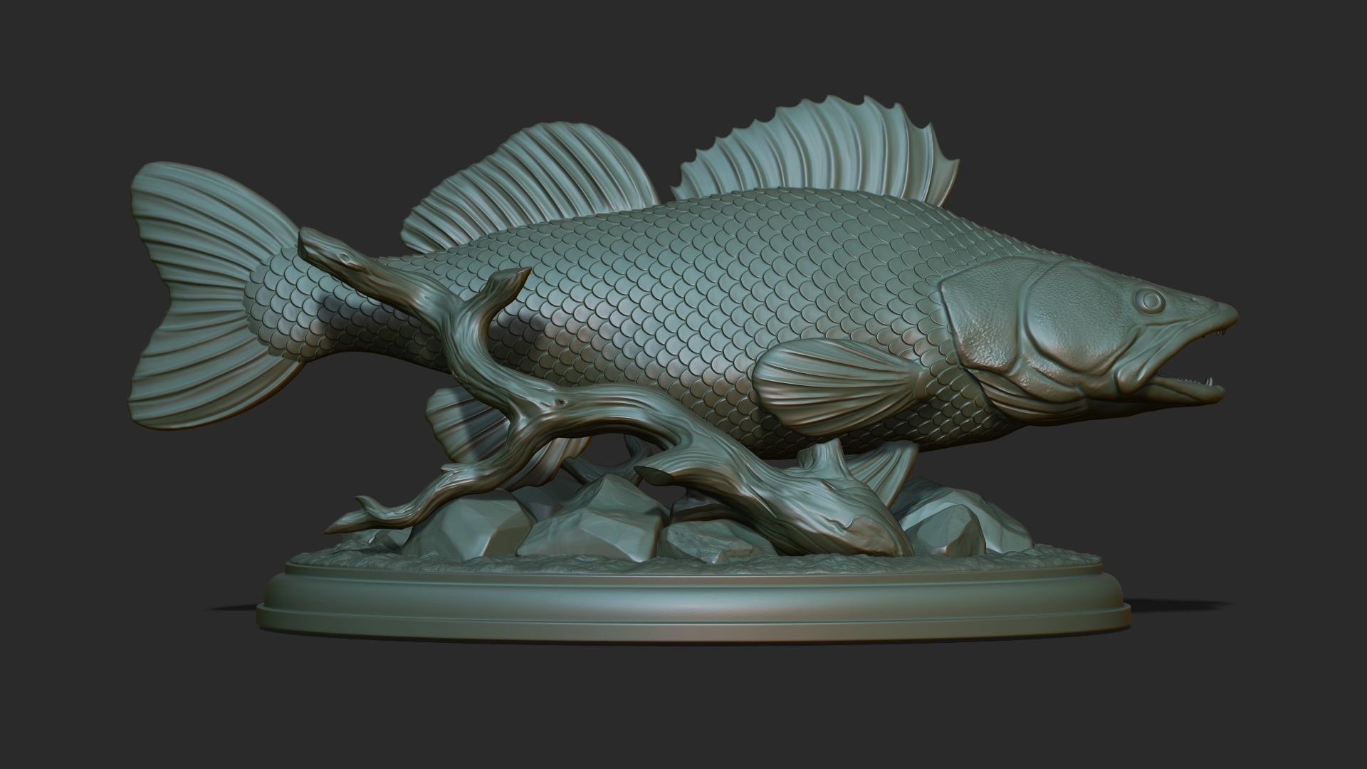 Zander on the base 3D model 3D printable | CGTrader