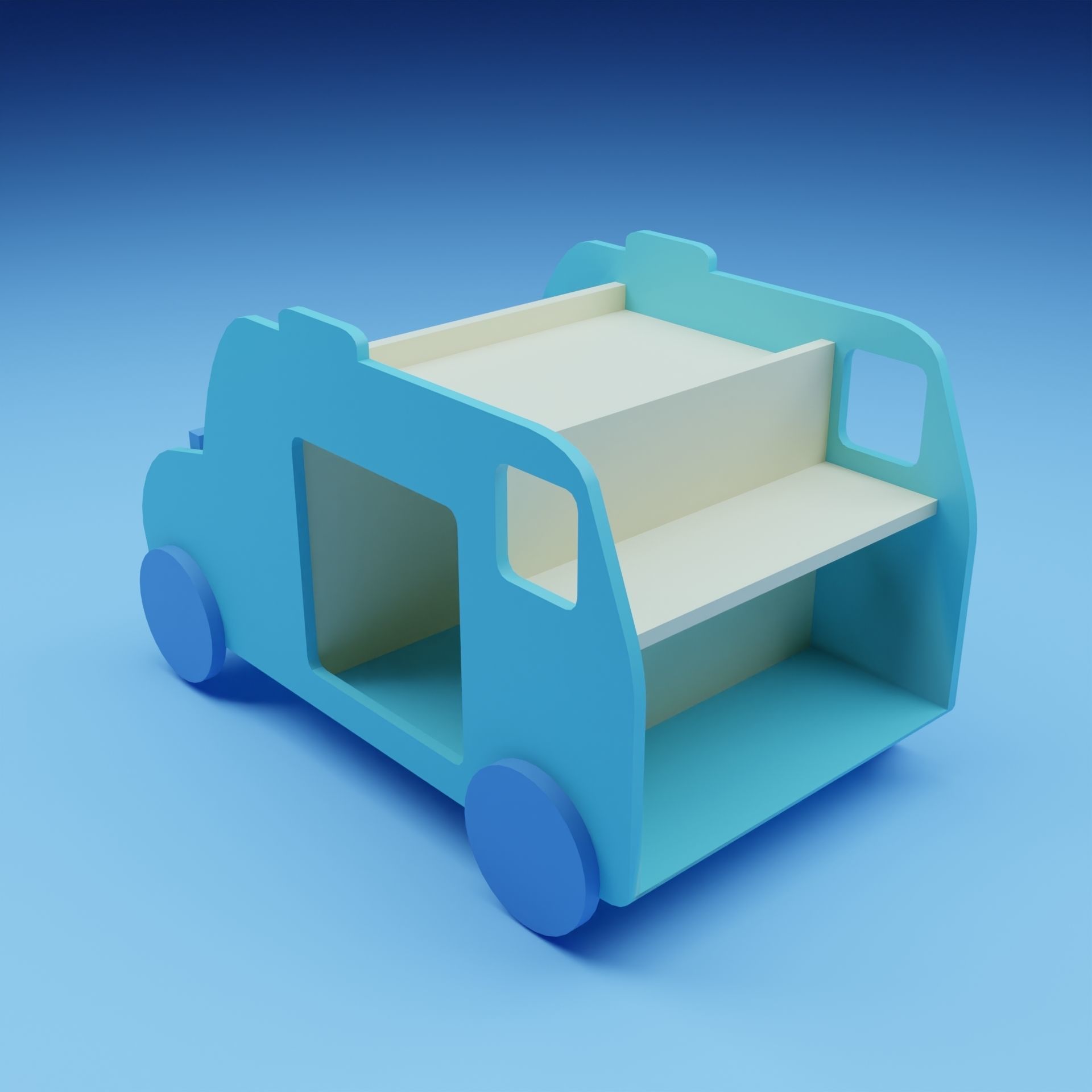 stylized Book shelf 3D model | CGTrader