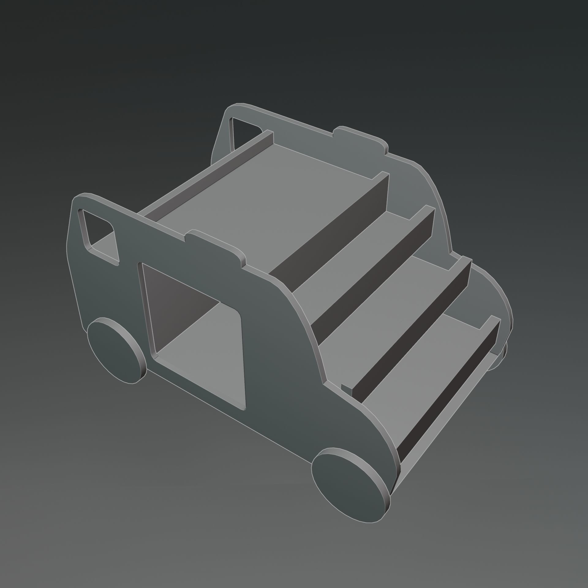 stylized Book shelf 3D model | CGTrader
