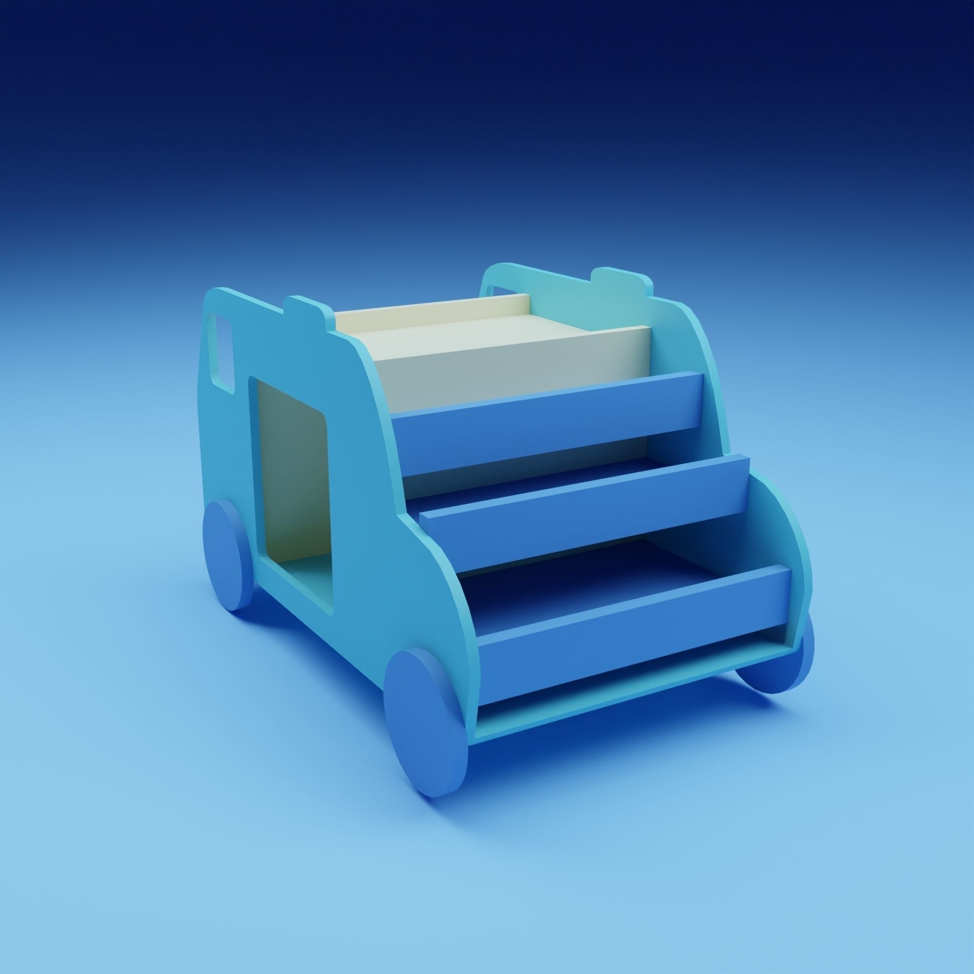 stylized Book shelf 3D model | CGTrader