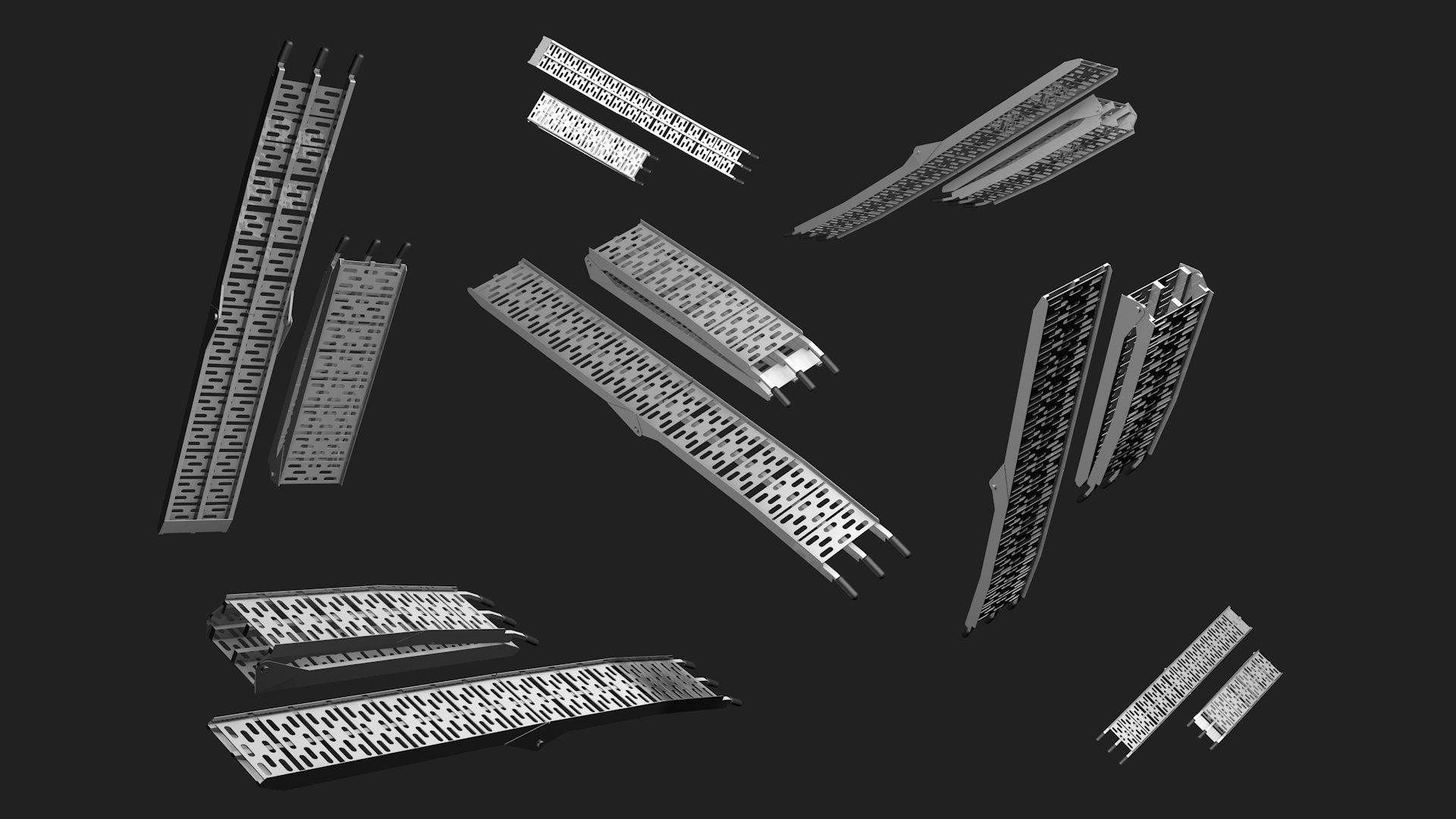 Loading ramp Sand track ladder R2 3D model | CGTrader