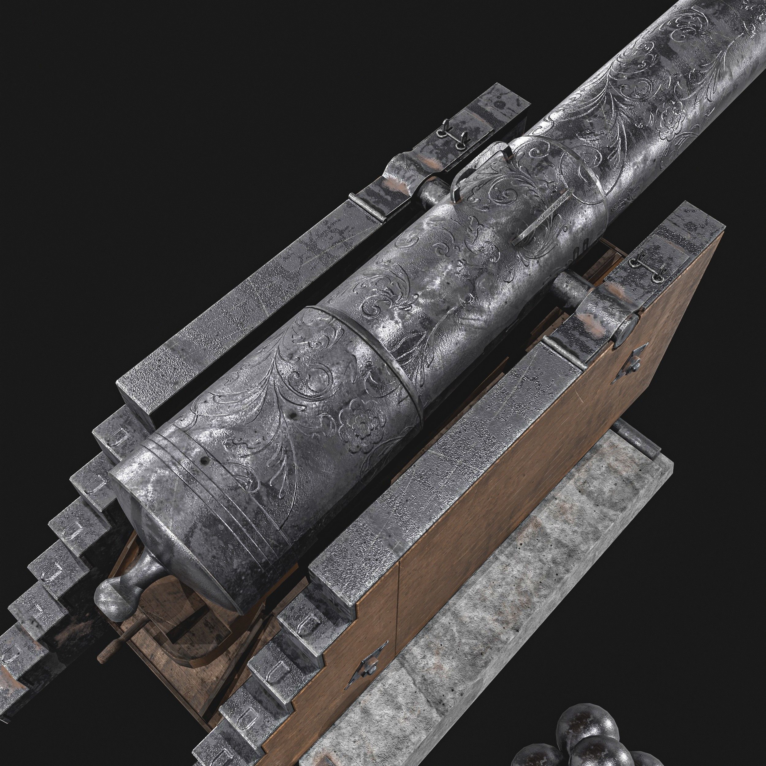 3D model Fortress Cannon VR / AR / low-poly | CGTrader