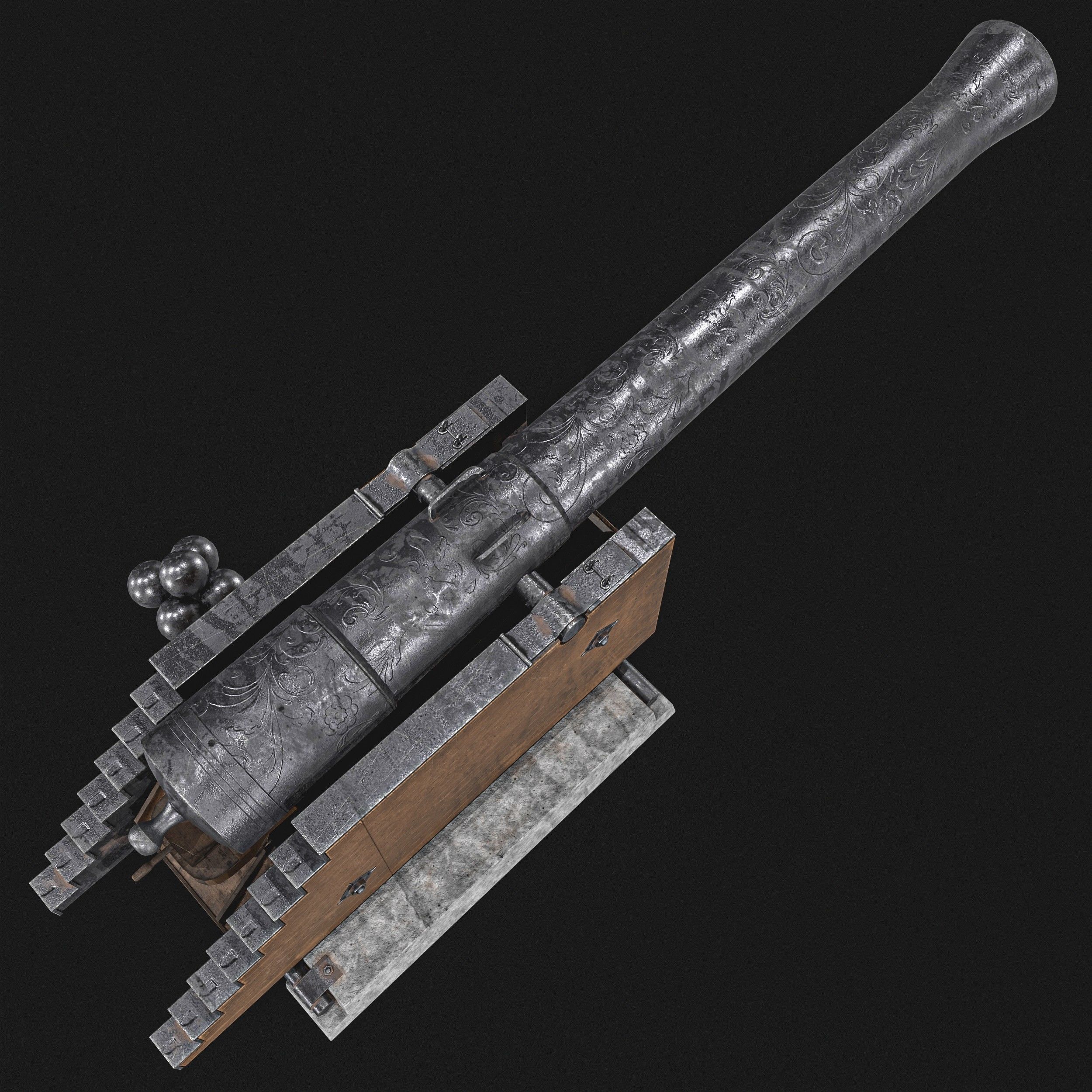 3D model Fortress Cannon VR / AR / low-poly | CGTrader