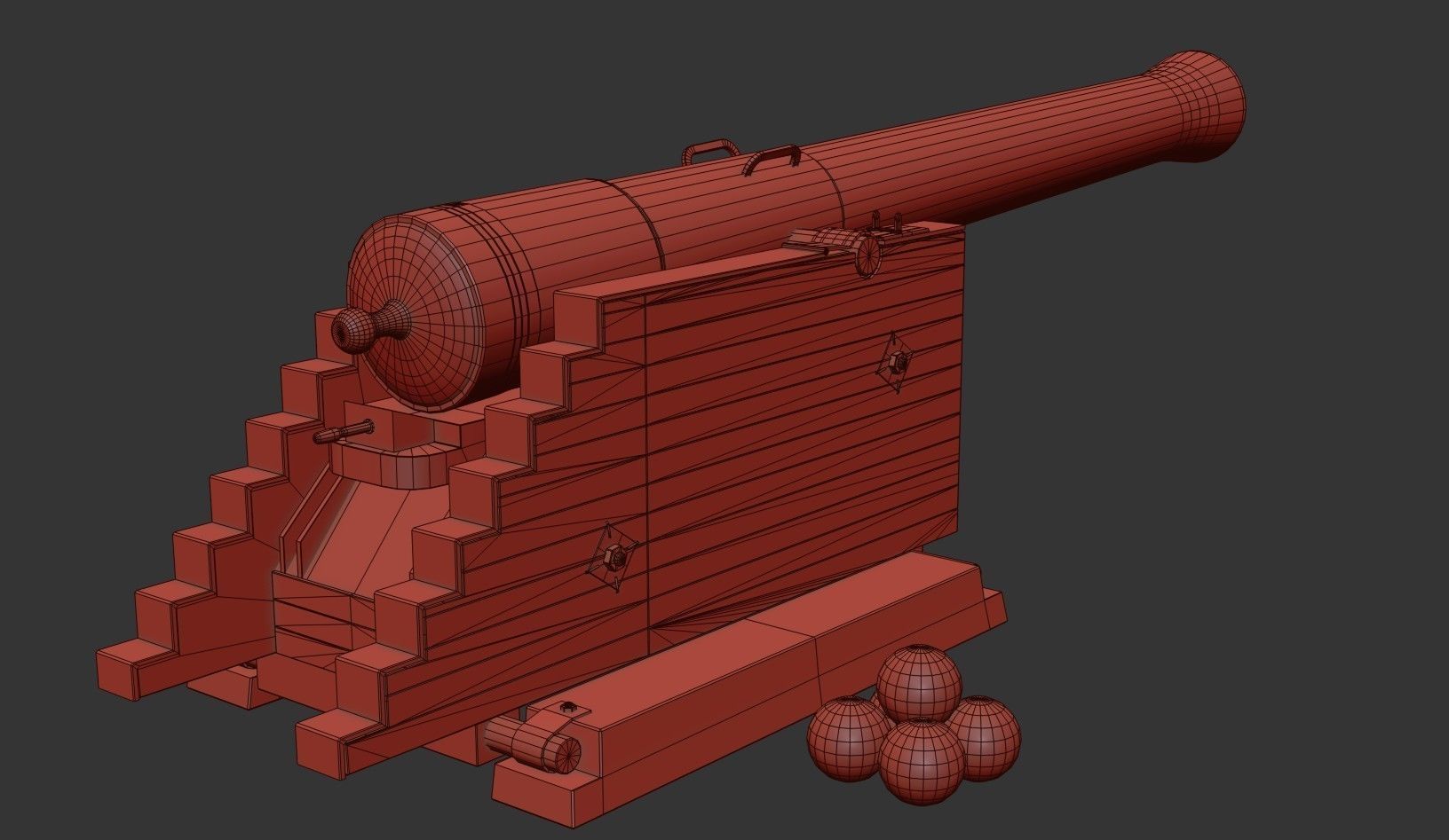 3D model Fortress Cannon VR / AR / low-poly | CGTrader