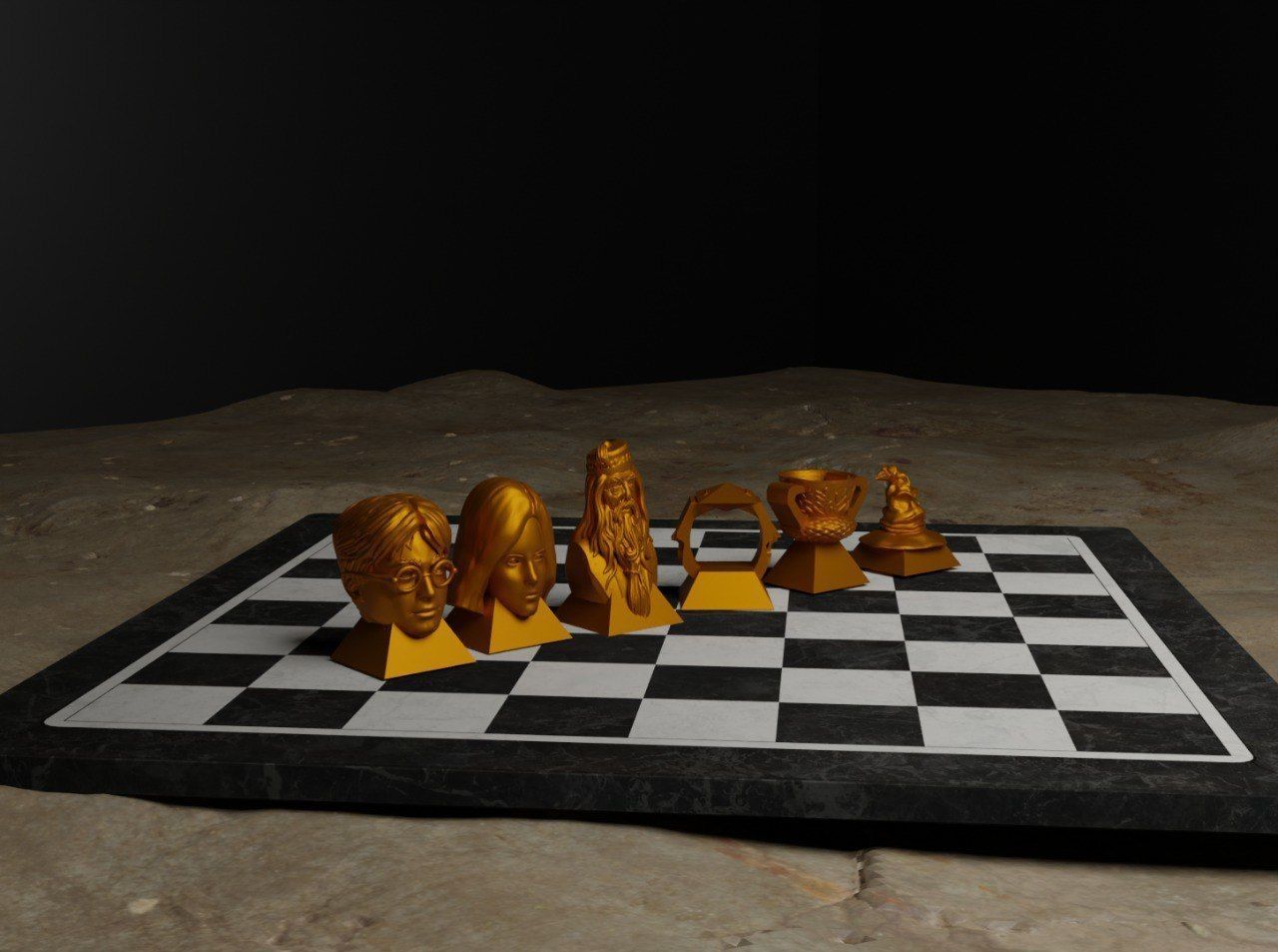 Harry Potter Chess Set - 6 Chess Game Pieces free 3D model 3D printable ...