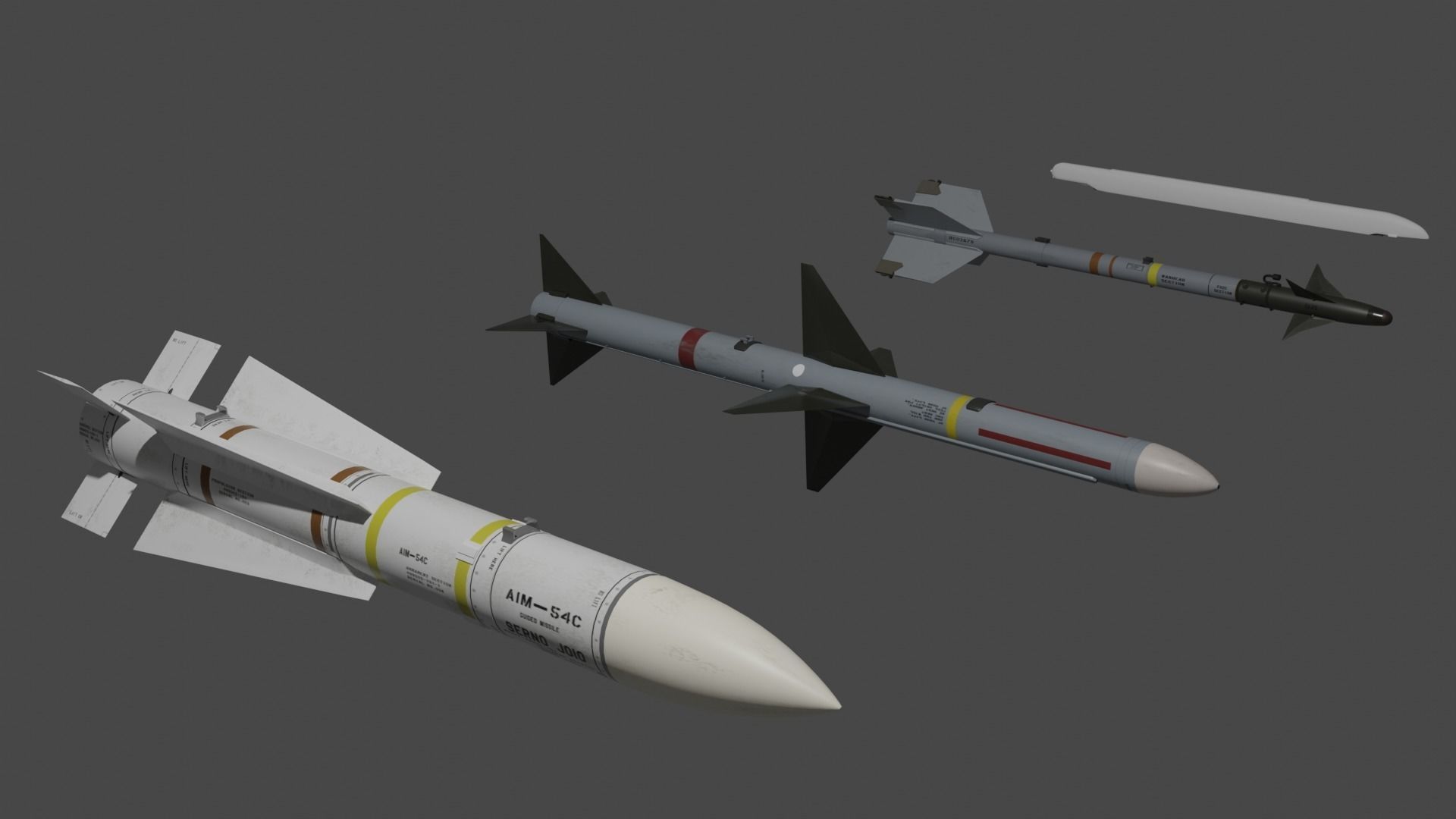 NATO Aircraft Missile Set 3D model | CGTrader