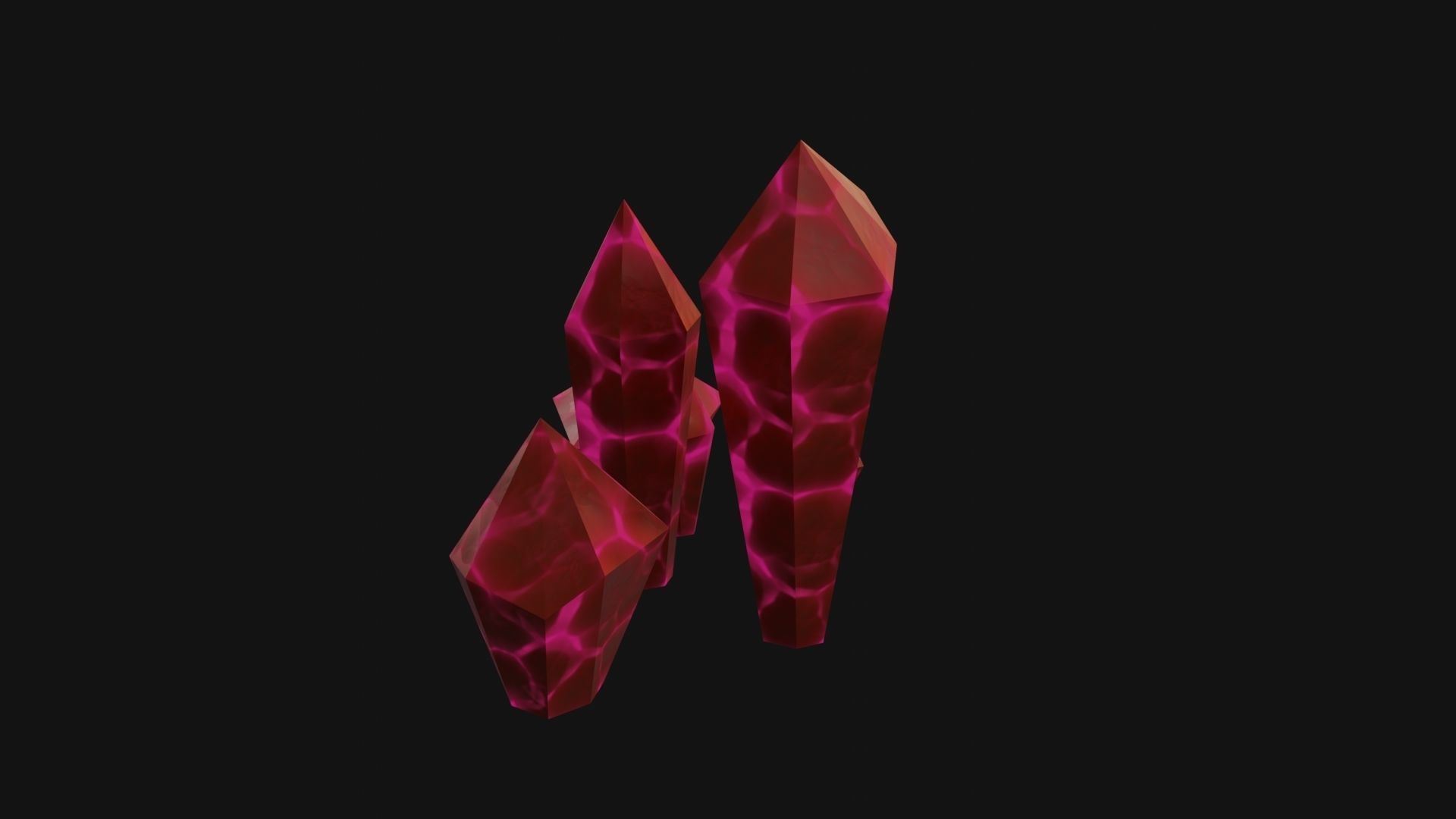 3D model Red Crystals VR / AR / low-poly | CGTrader